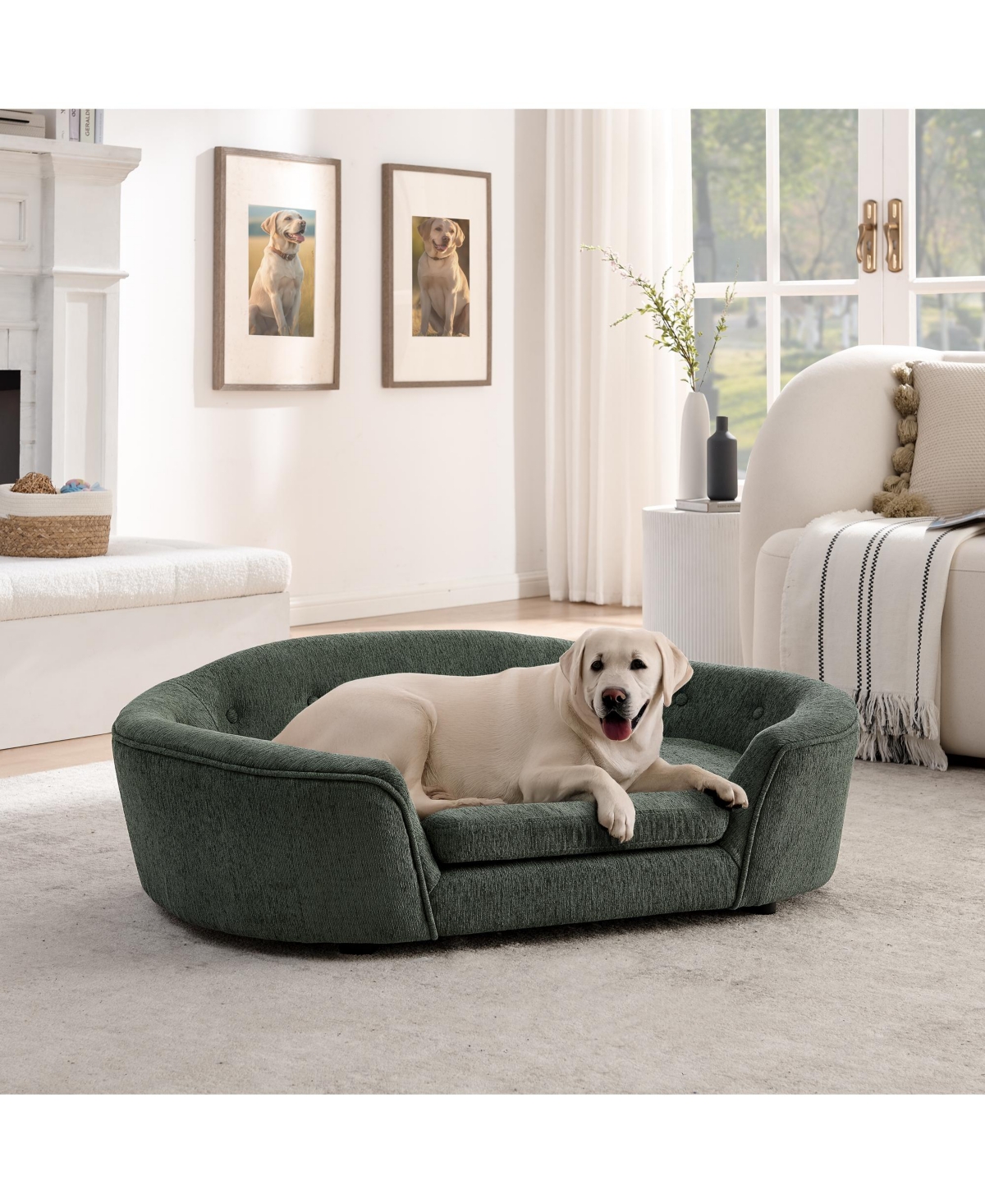Click here for Clihome Modern Dog Bed Pet Sofa Oval Semi-Enclosed... prices