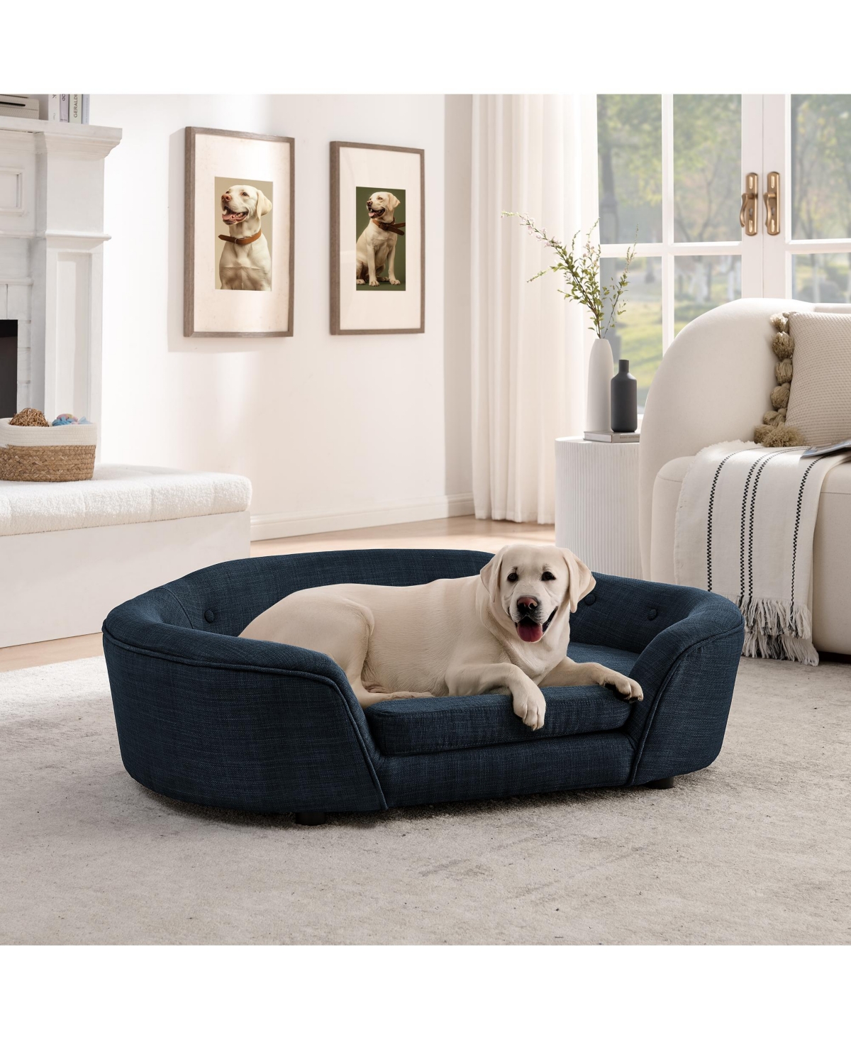 Click here for Clihome Modern Dog Bed Pet Sofa Oval Semi-Enclosed... prices