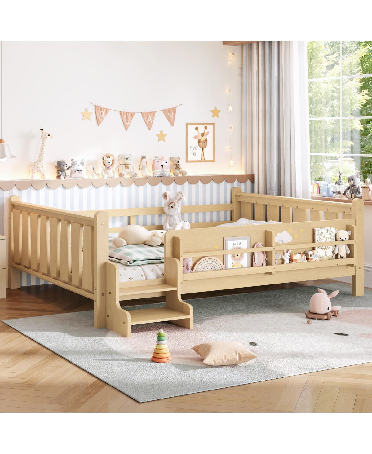 Click here for Streamdale Furniture Solid Wood Floor Bed with Sto... prices