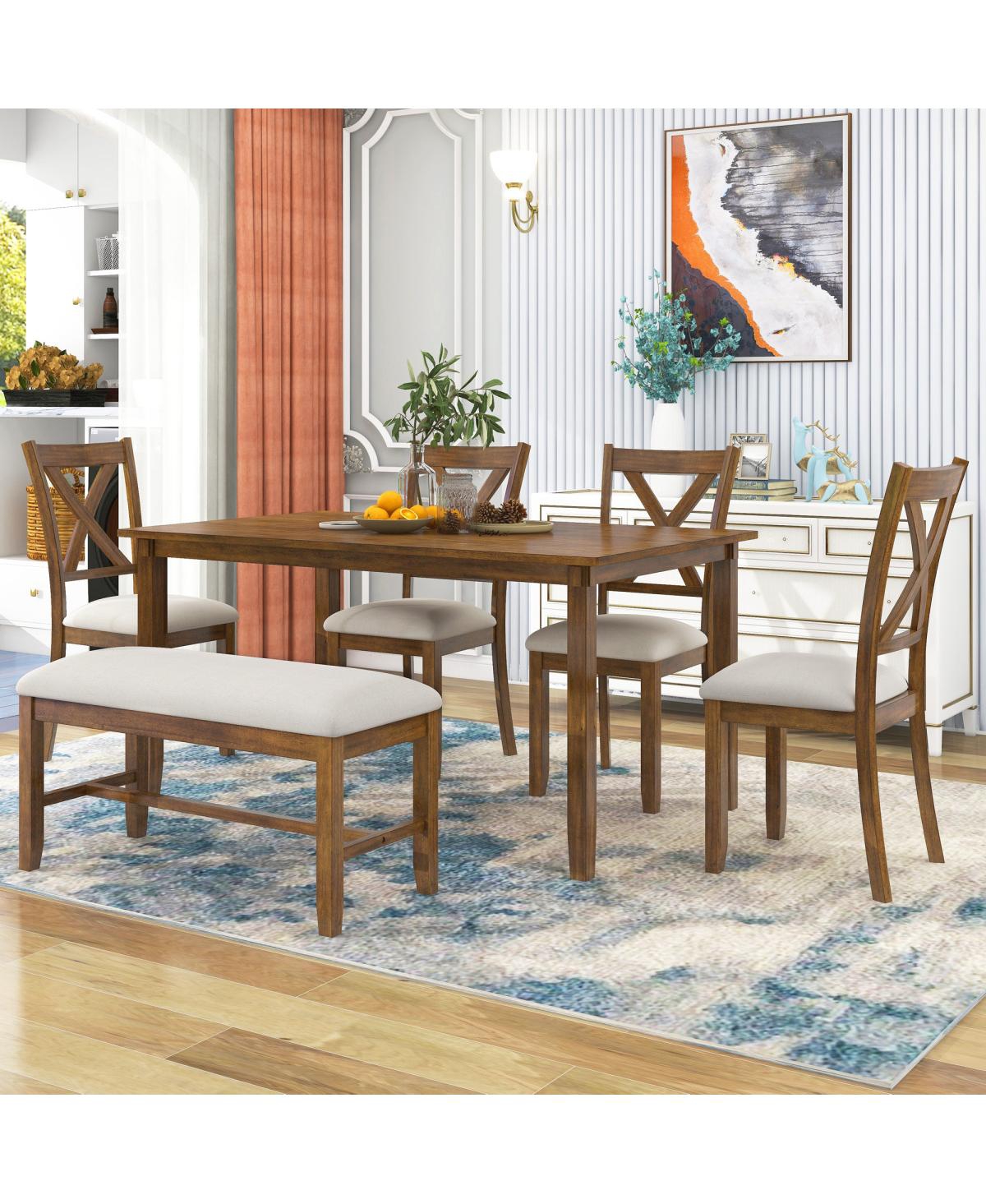Click here for Streamdale Furniture 6 Piece Rectangular Dining Ta... prices