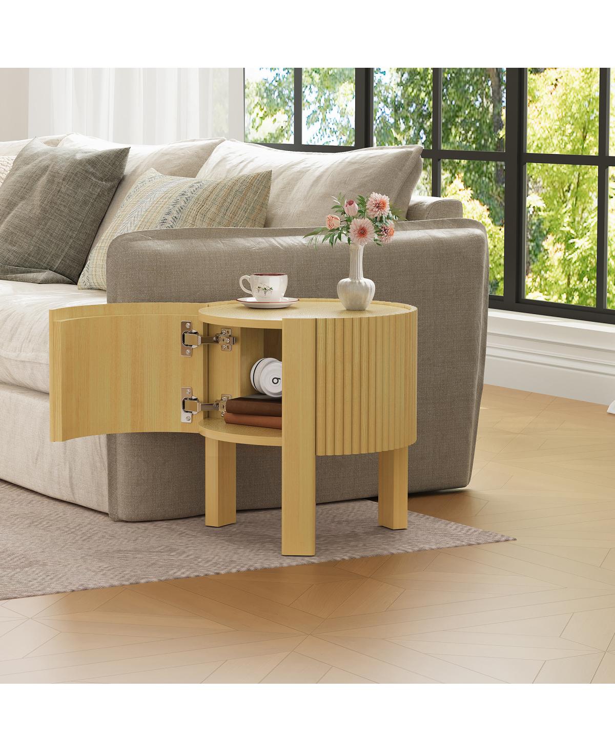Click here for Streamdale Furniture Round Fluted Side Table with... prices