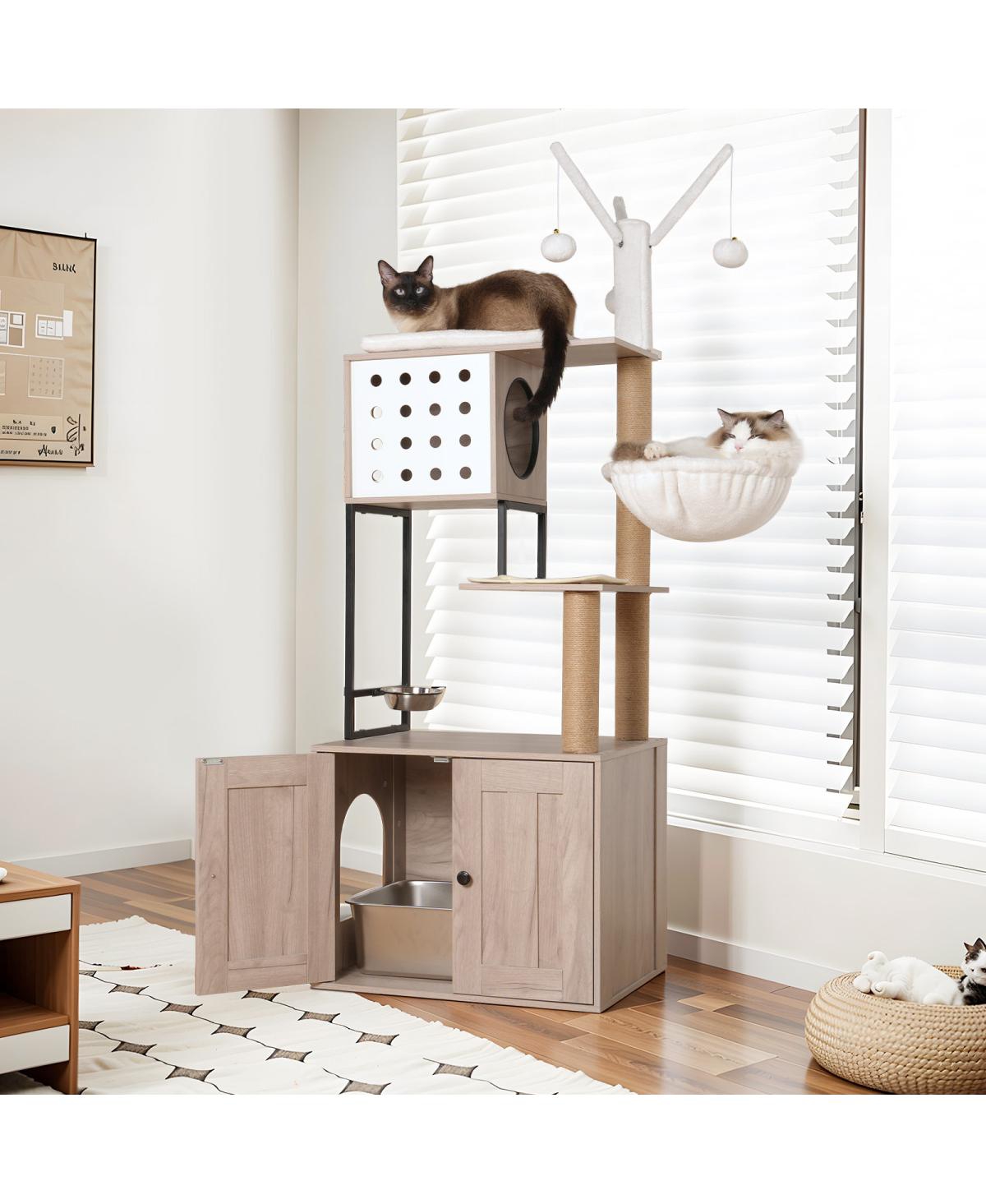 Click here for Streamdale Furniture Modern Cat Tree with Litter B... prices