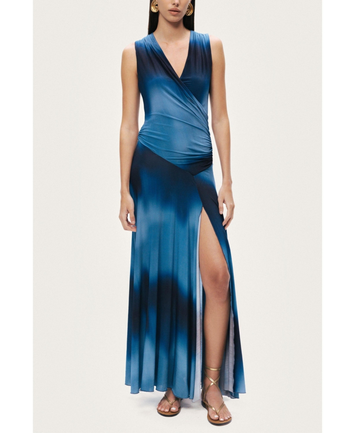 Click here for Nocturne Womens Draped Asymmetric Maxi Dress - Mul... prices