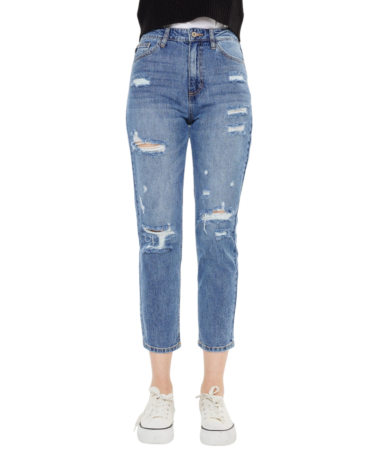Click here for KanCan Womens Bobbie Ultra High Rise Straight Jean... prices