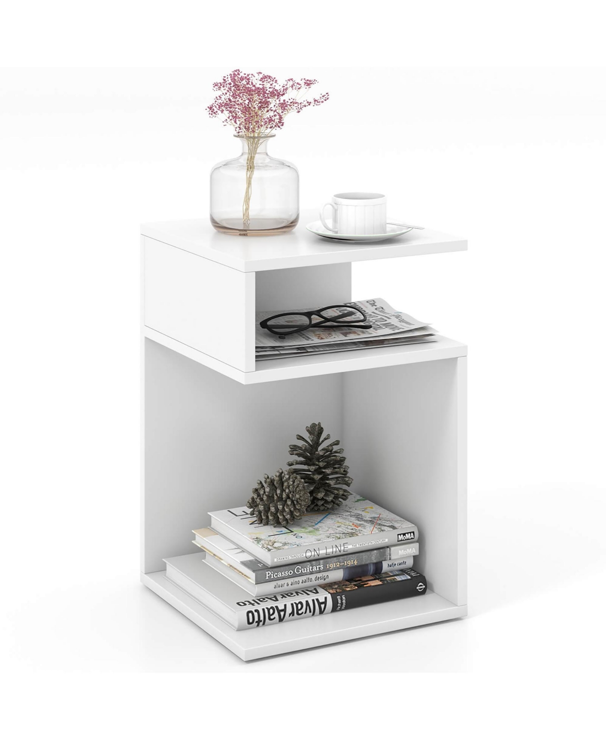 Click here for Gymax S-Shaped Side Table for Small Space Morden E... prices