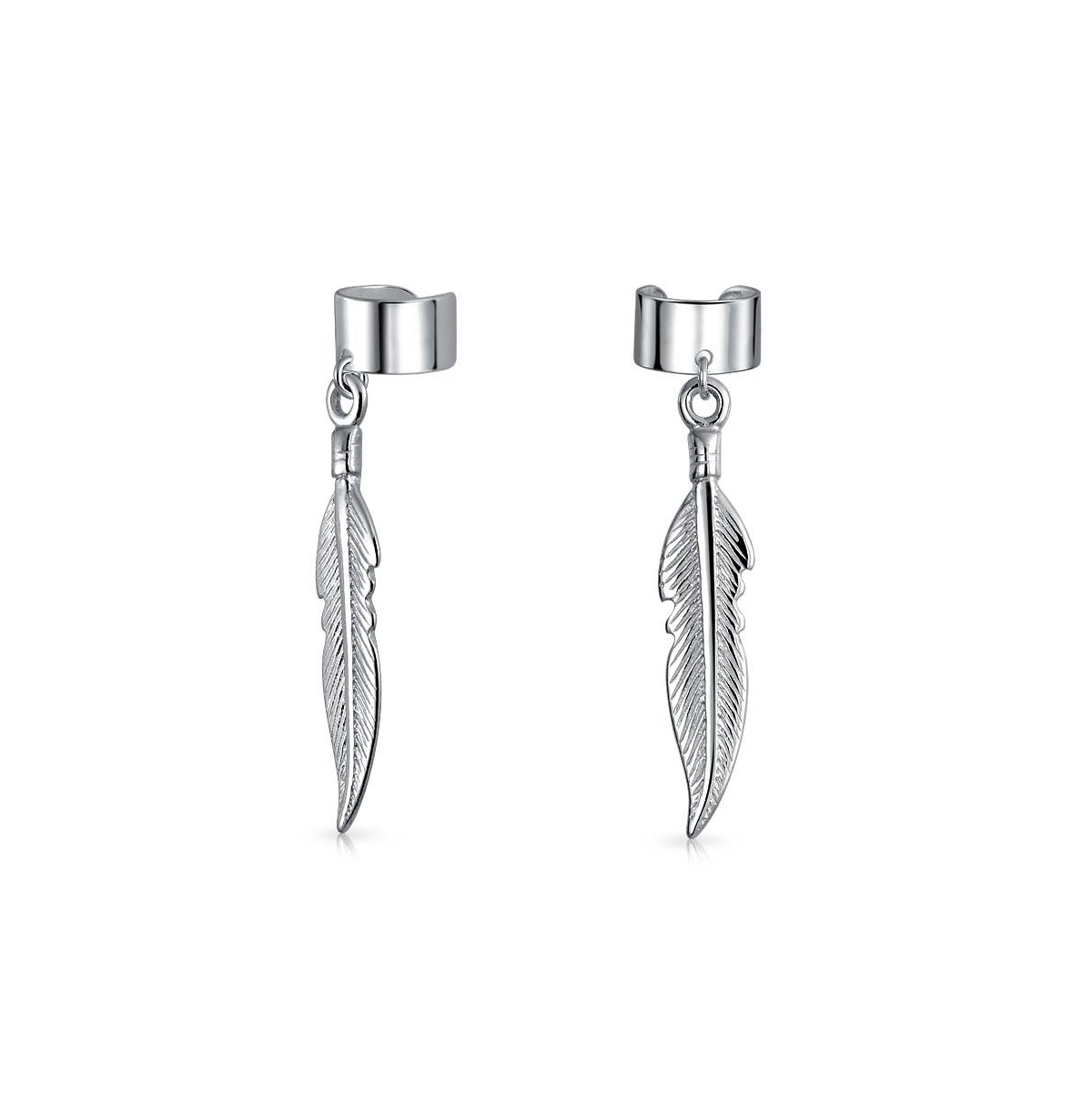 Click here for Bling Jewelry Feather Ear Lobe Earrings Dangling L... prices