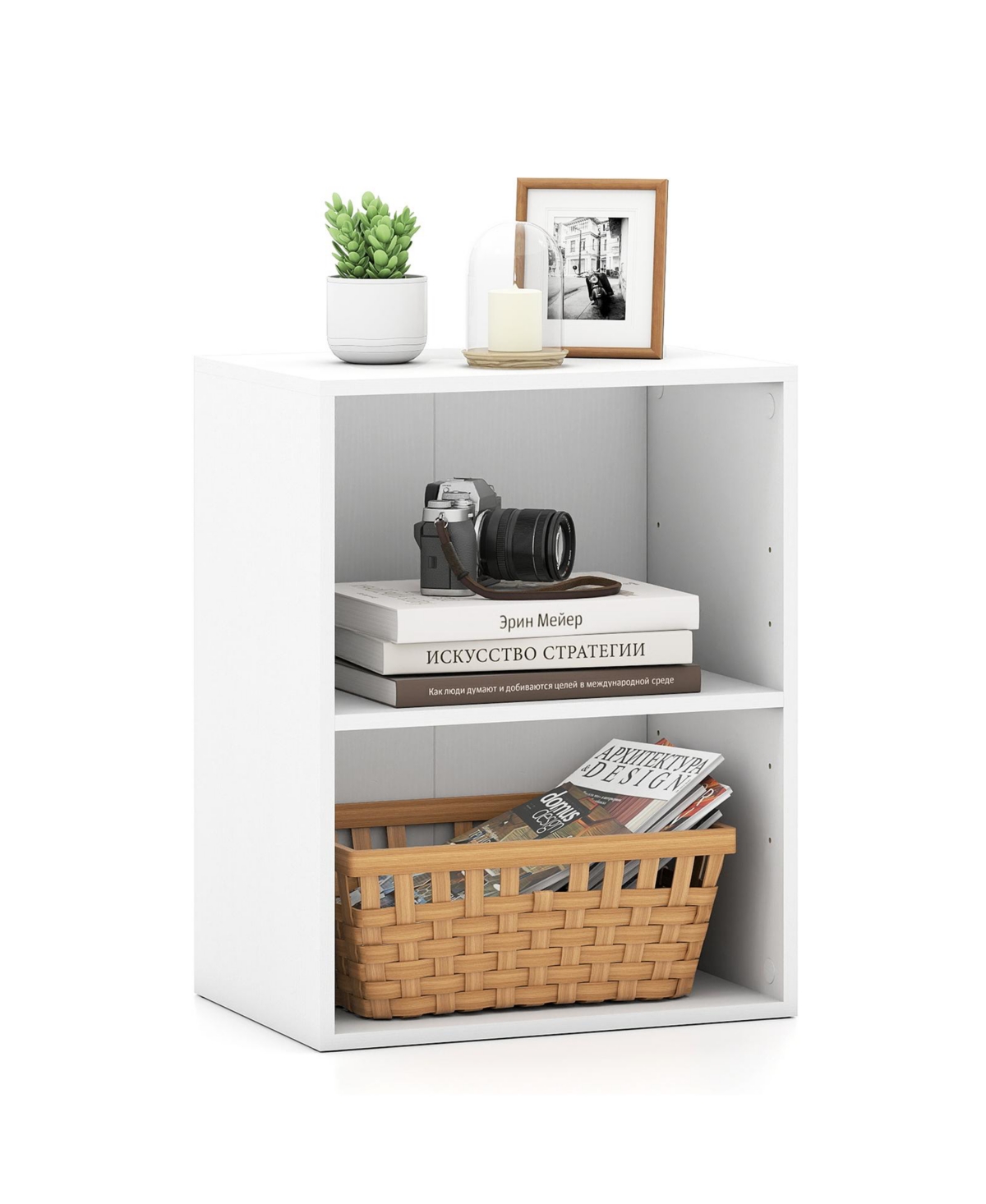 Click here for Gymax 2-Cube Bookcase Floor Standing Open Bookshel... prices