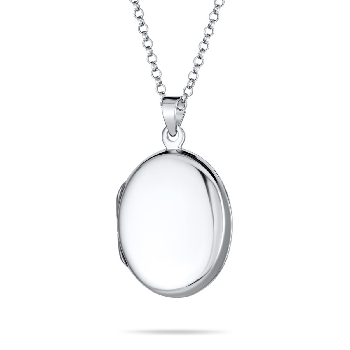 Click here for Bling Jewelry Simple Plain Oval Keepsake Photo Loc... prices