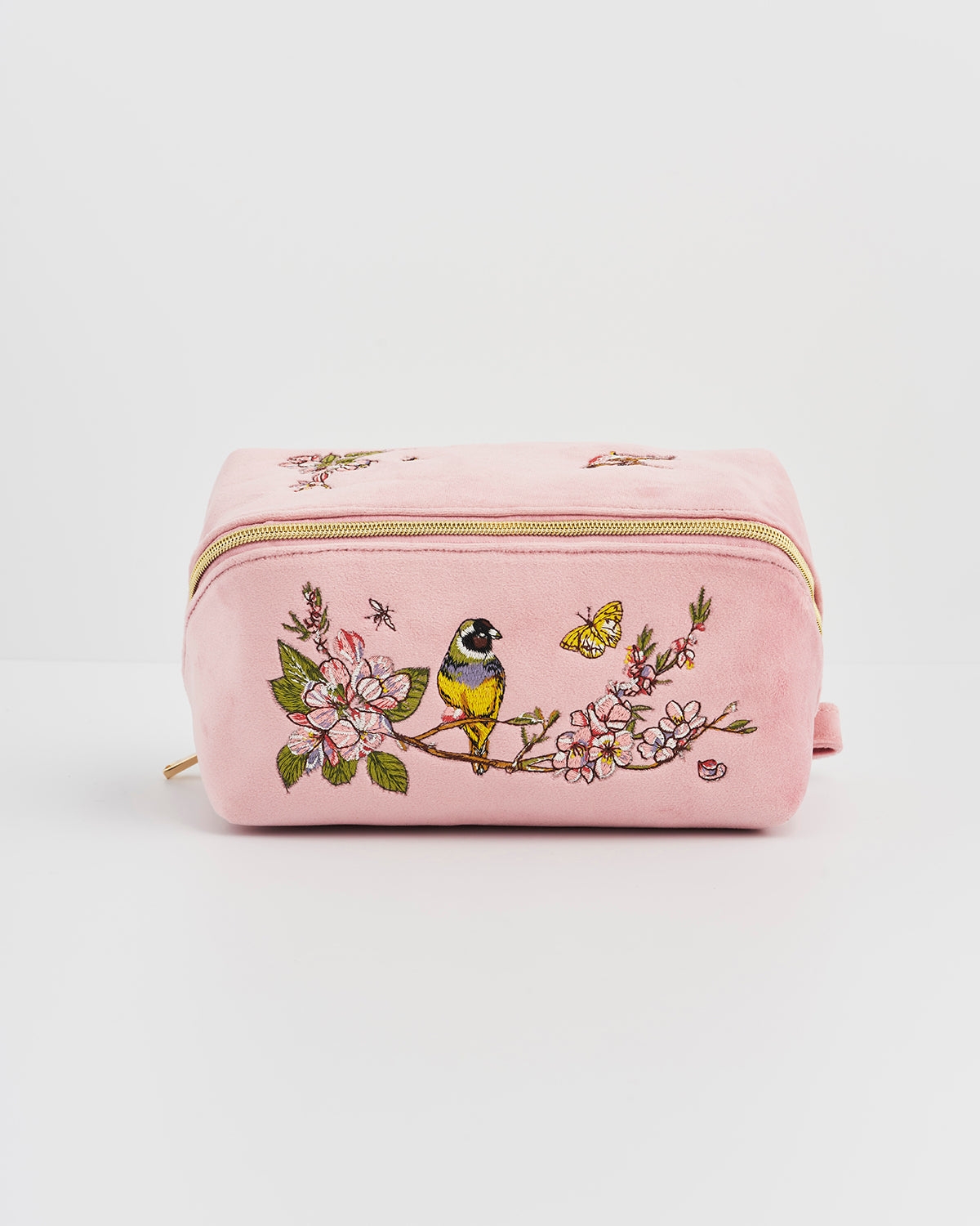 Click here for Fable England Love Velvet Embroidered Comestic Pou... prices