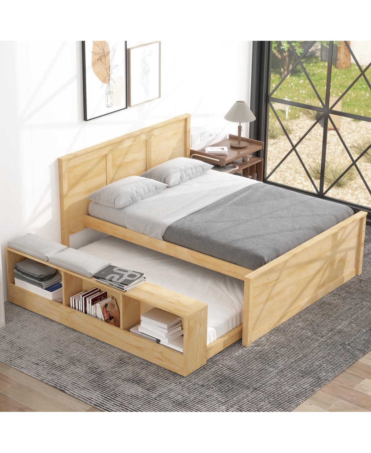 Click here for Streamdale Furniture Full Size Wooden Platform bed... prices