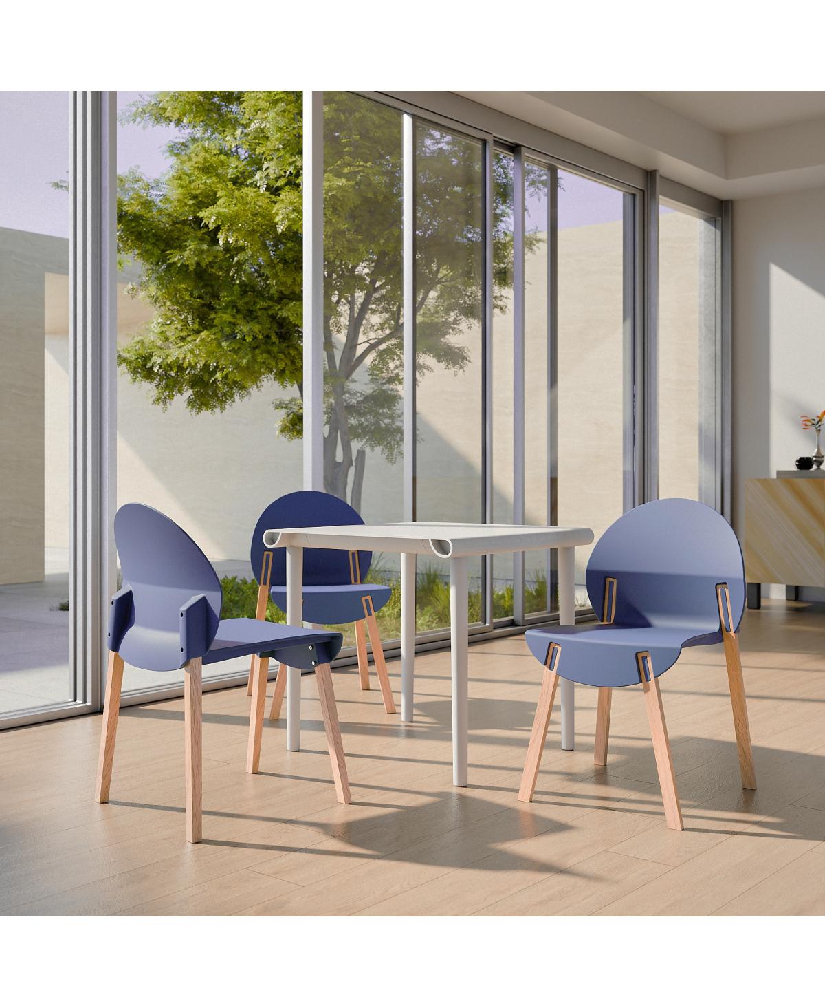 Click here for Streamdale Furniture Summer 4-Pack Grey Blue Chair... prices