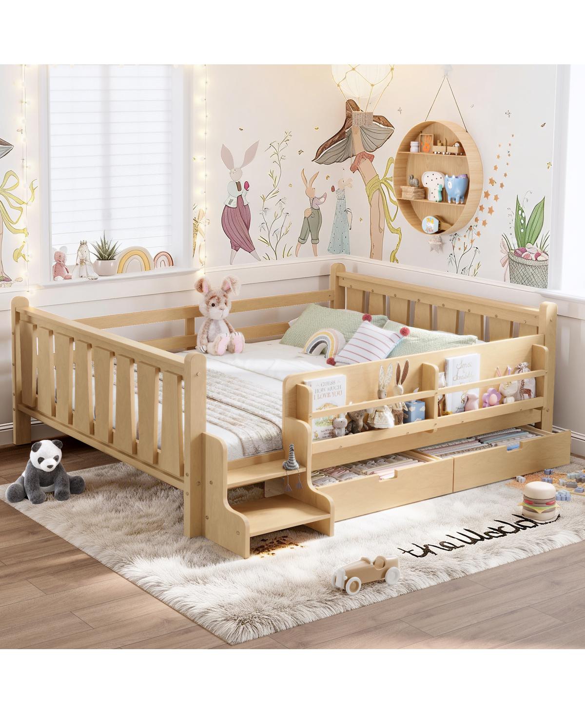 Click here for Streamdale Furniture Queen Size Solid Wood Floor B... prices