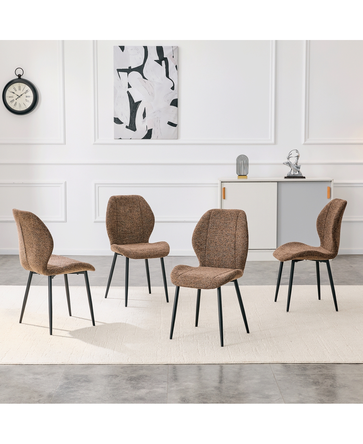 Click here for Streamdale Furniture 4-Piece Retro Minimalist Brow... prices