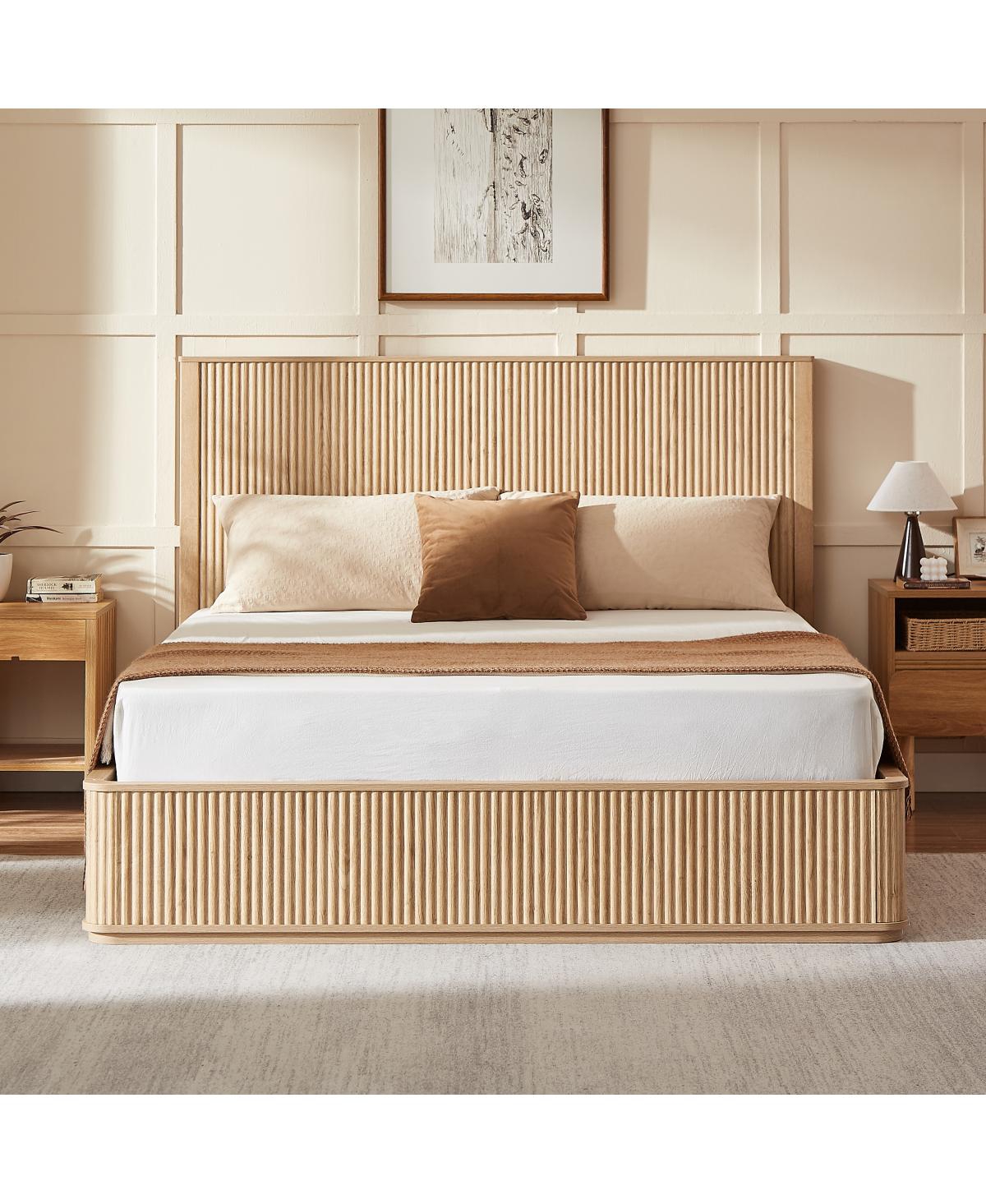 Click here for Streamdale Furniture Wavy Wood Grain Platform Bed... prices