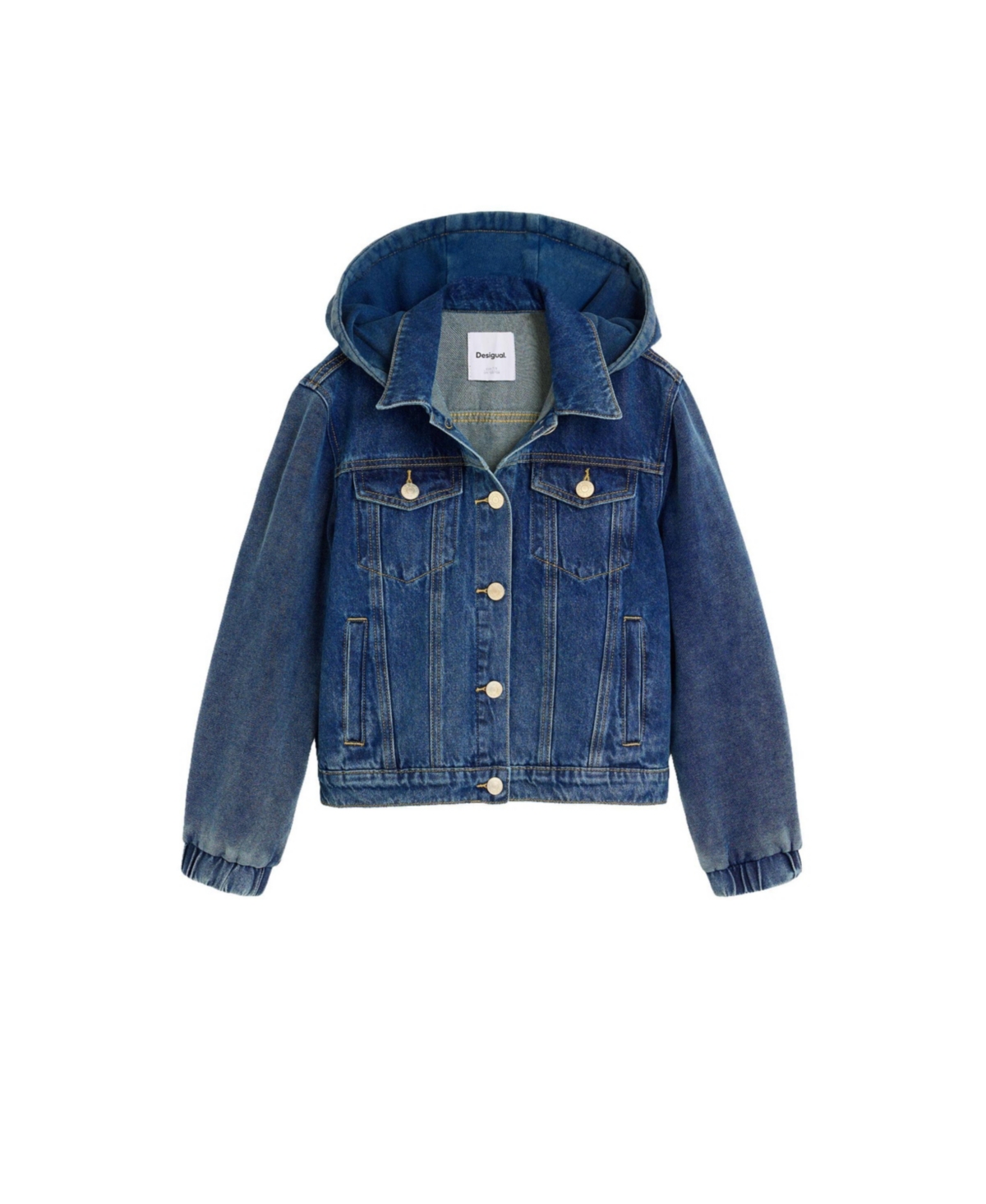 Click here for Desigual Boyss Denim jacket with hood - Blue prices