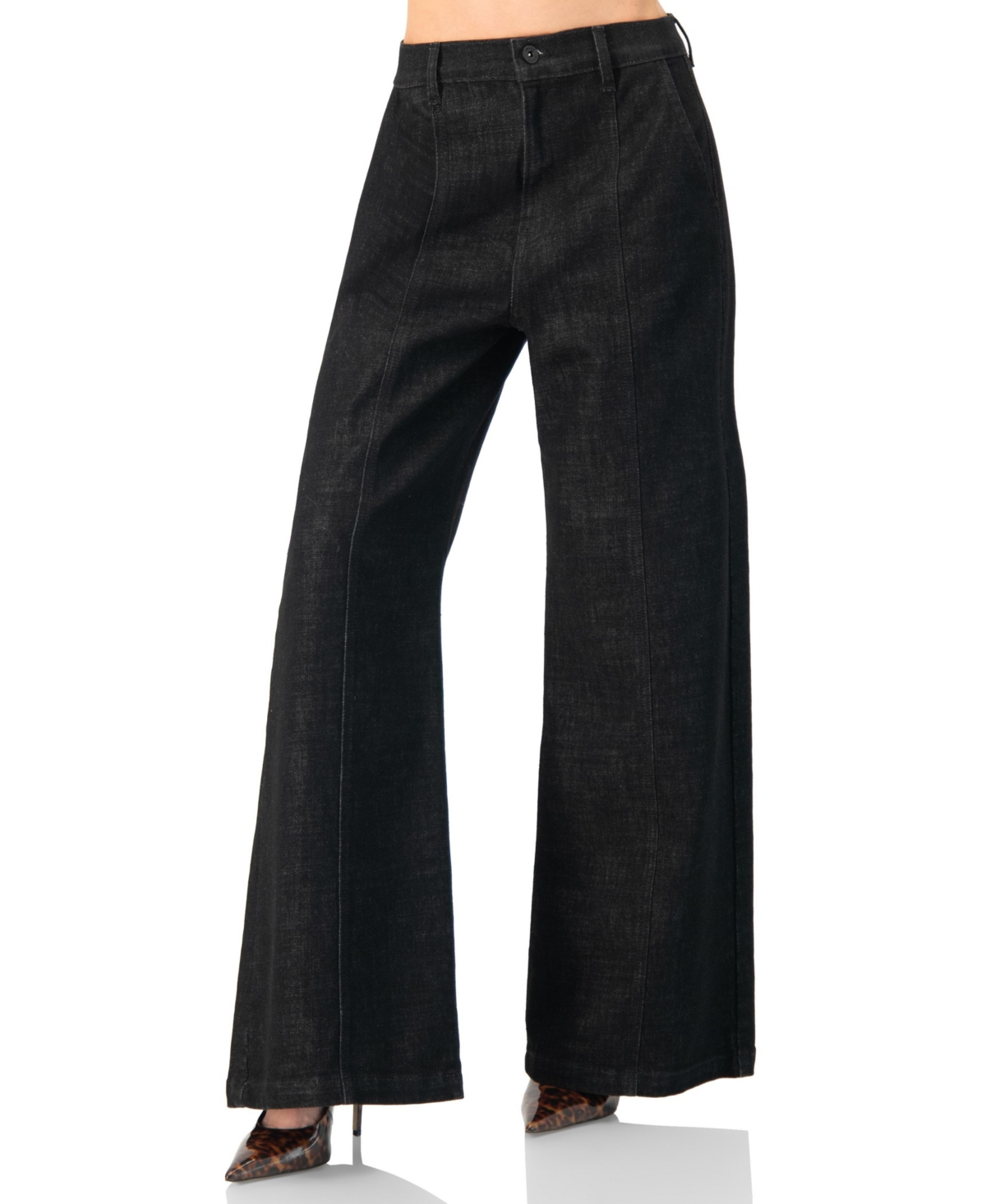 Click here for Ivonne Womens High-Waisted Wide-Leg Denim Jeans -... prices