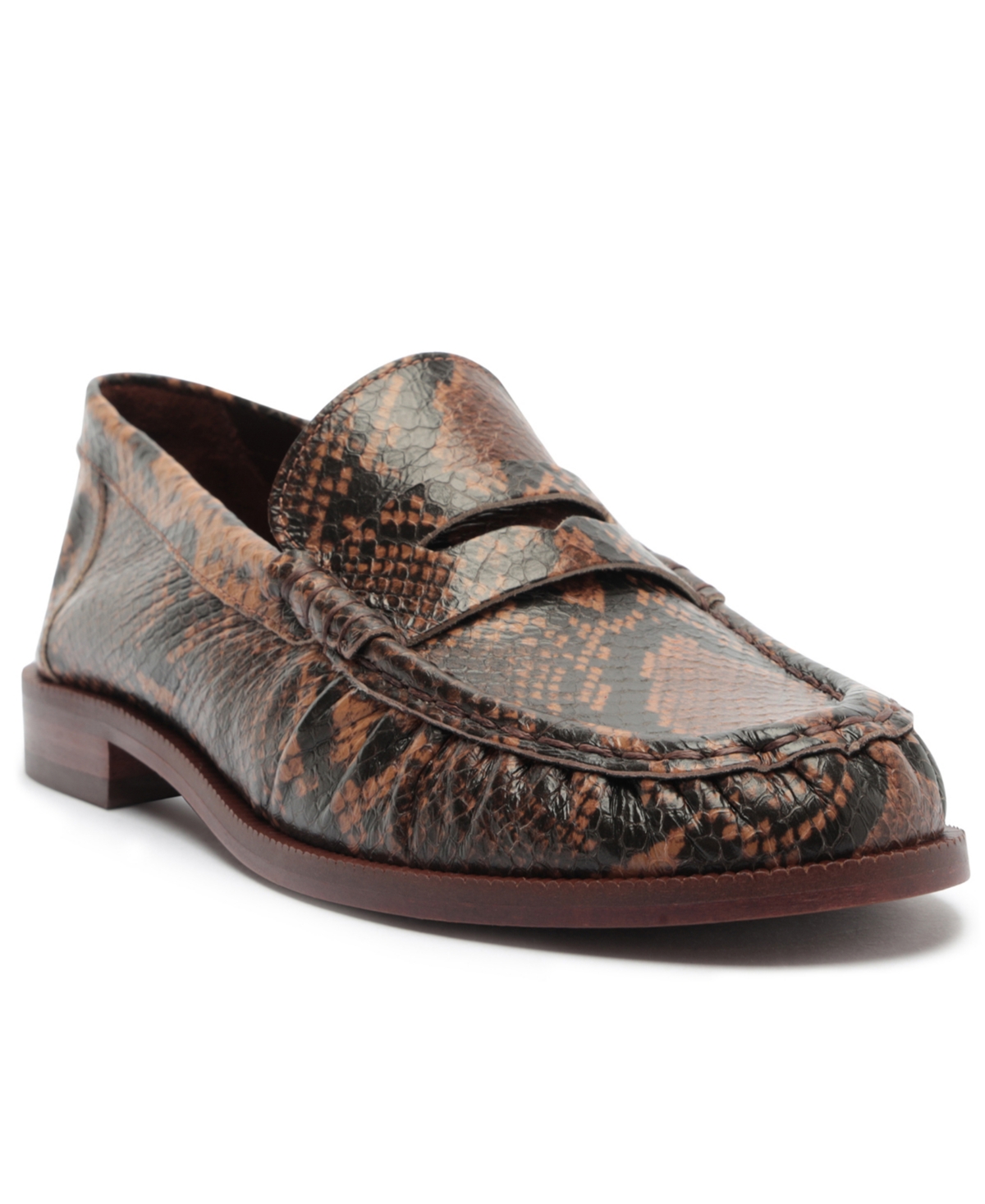 Click here for Schutz Womens Tyche Slip-On Loafers - Pecan Brown prices