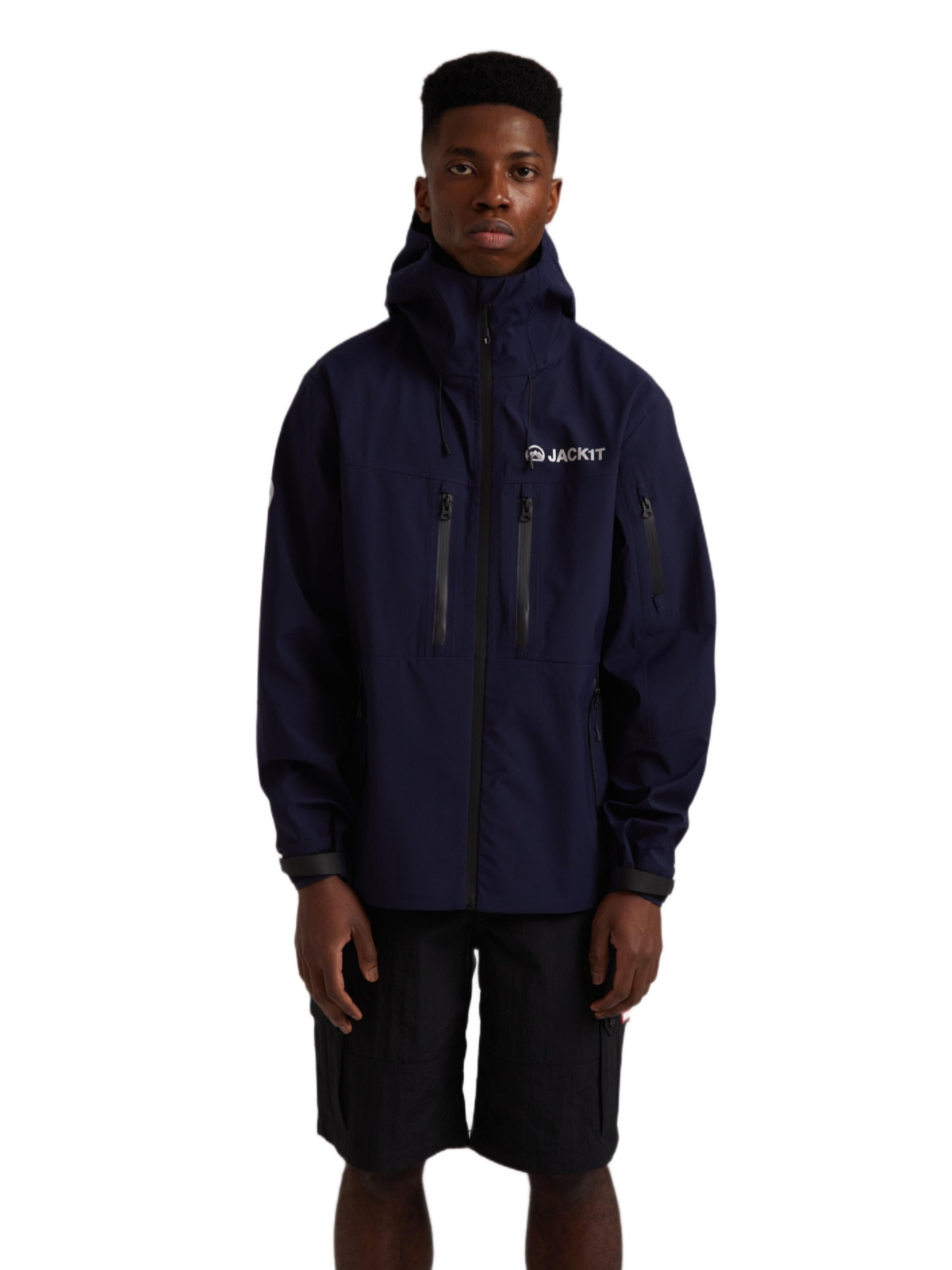 Click here for JACK1T Mens Lithium Hood Raincoat - Navy prices