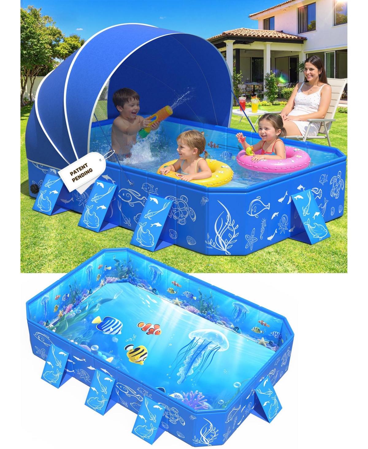 Click here for Gnuadz Kiddie Pool Non-inflatable Portable Foldabl... prices