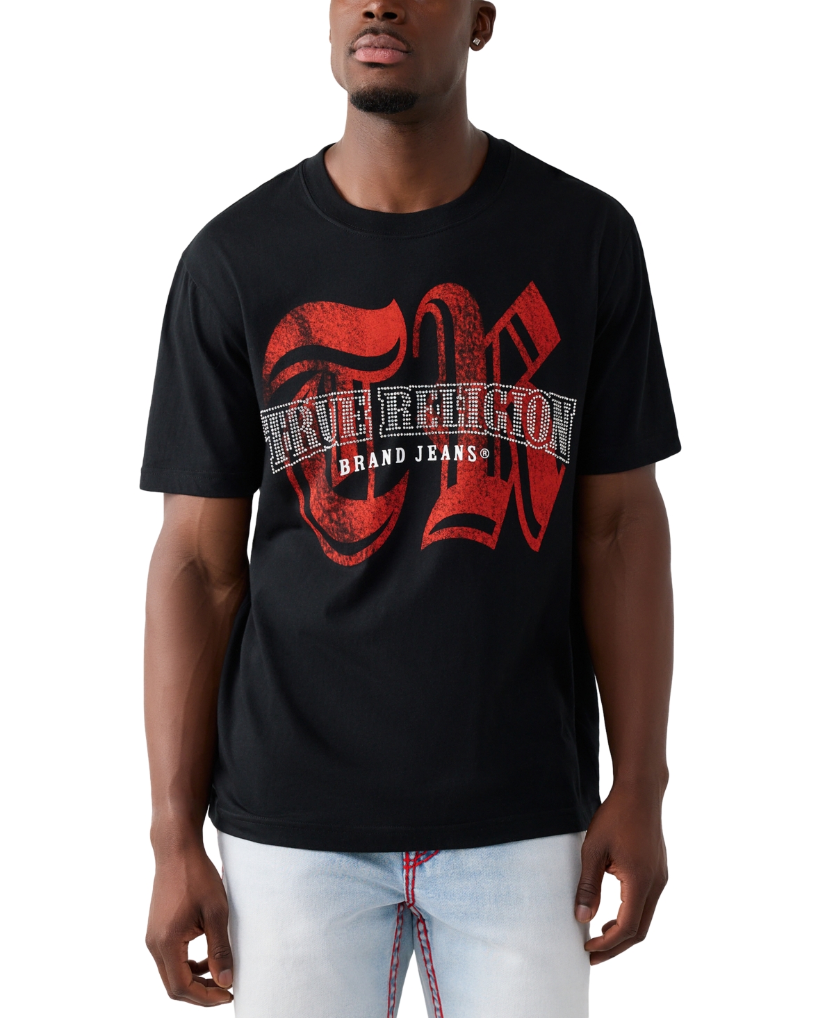 Click here for True Religion Mens Short-Sleeve T-Shirt - Jet Blac... prices