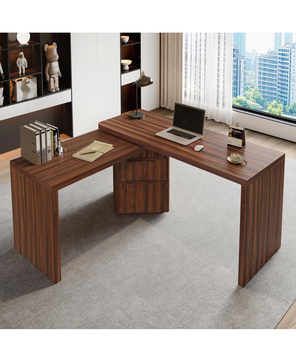 Click here for Streamdale Furniture 90 inches L-Desk with 3Drawer... prices