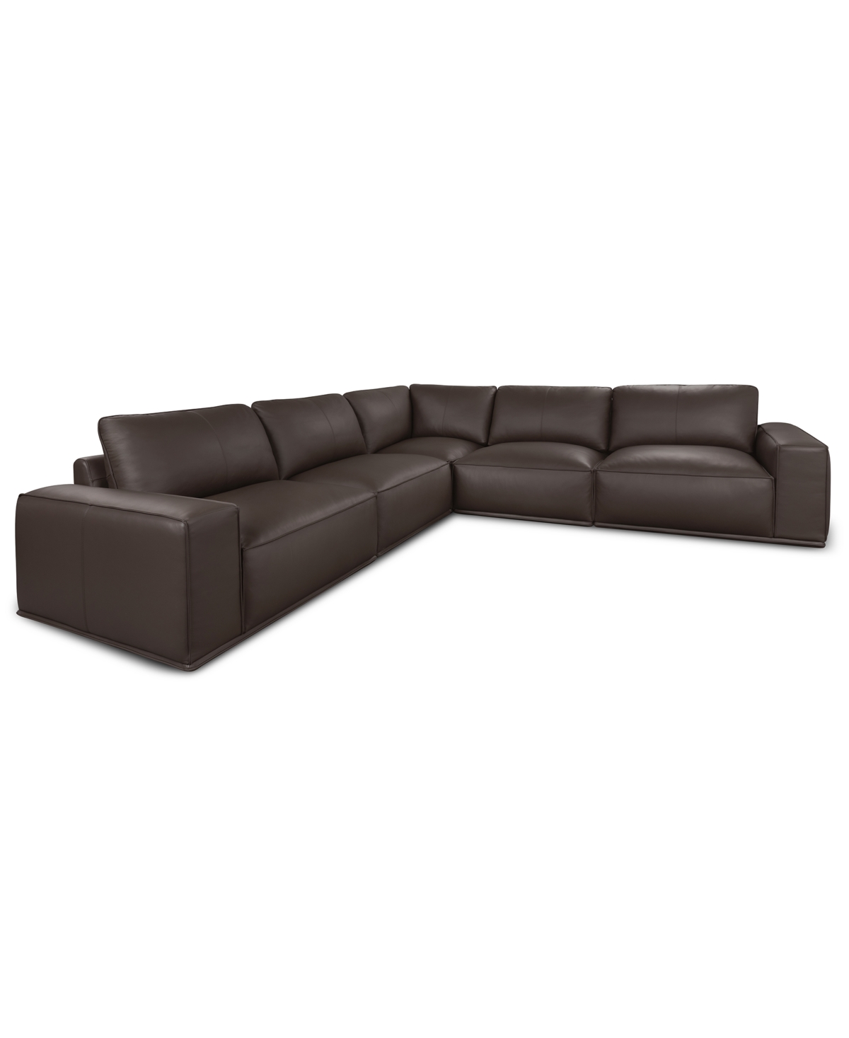 Click here for Paitlyn 5-Piece Leather L-Shape Sectional - Cacao prices