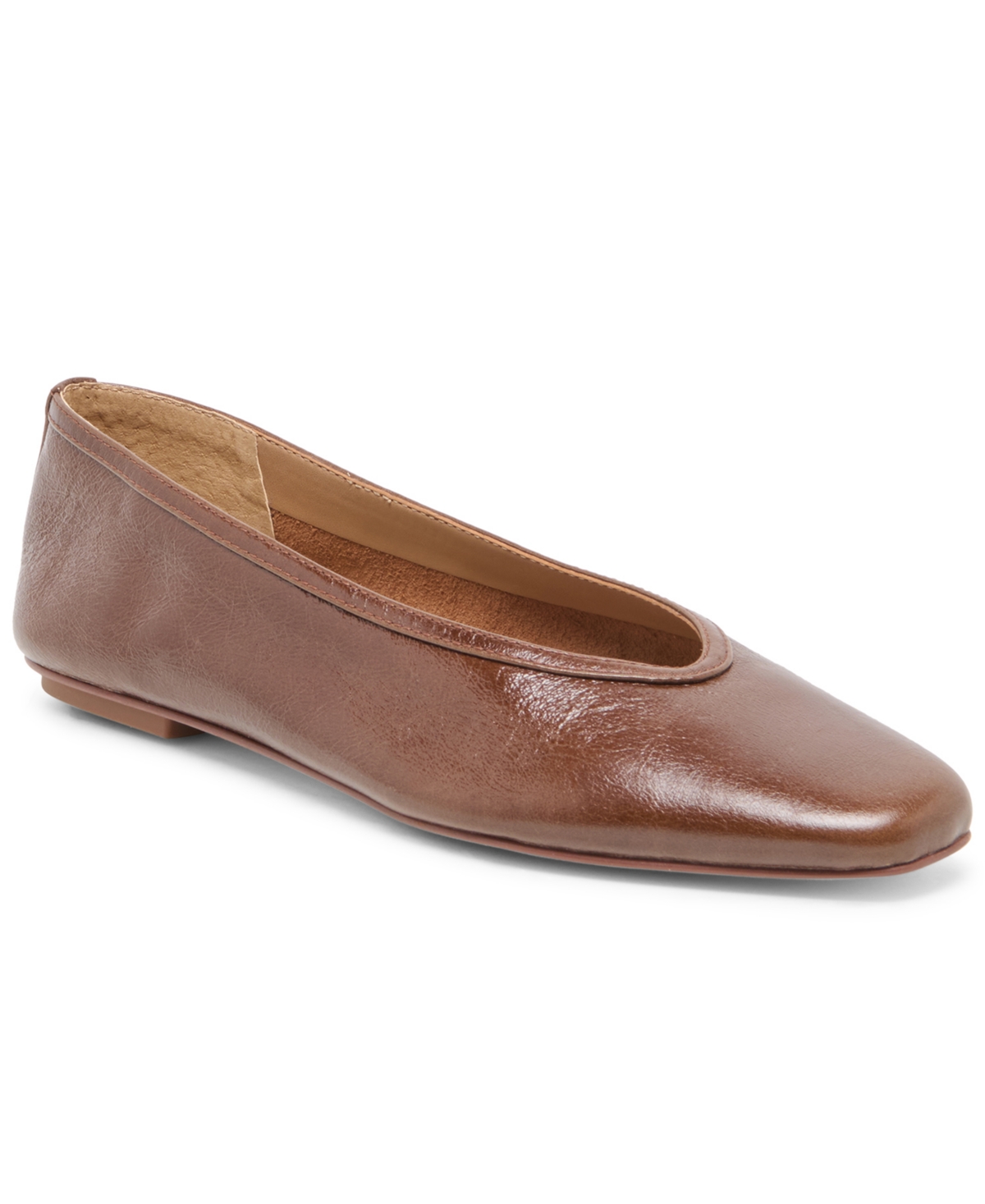 Click here for Dolce Vita Womens Caret Slip-On Flats - Russet Lea... prices