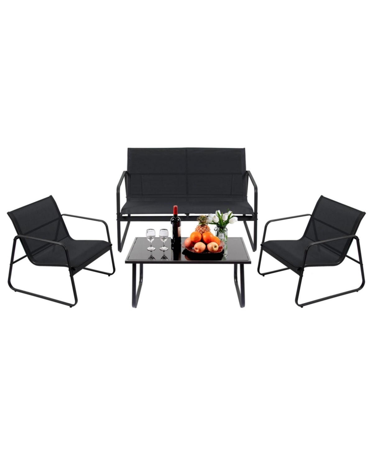 Click here for Yiortwo Patio Furniture Set Steel Textilene Sofa S... prices