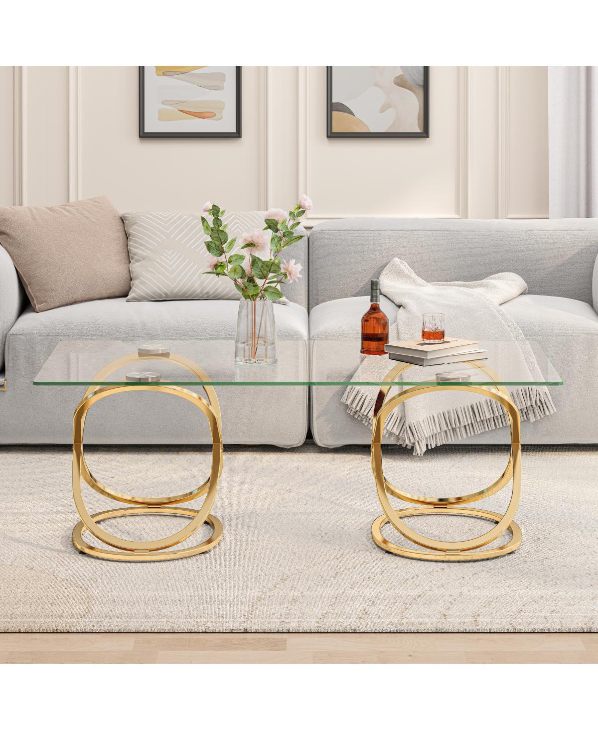 Click here for Streamdale Furniture Modern Glass Coffee Table wit... prices