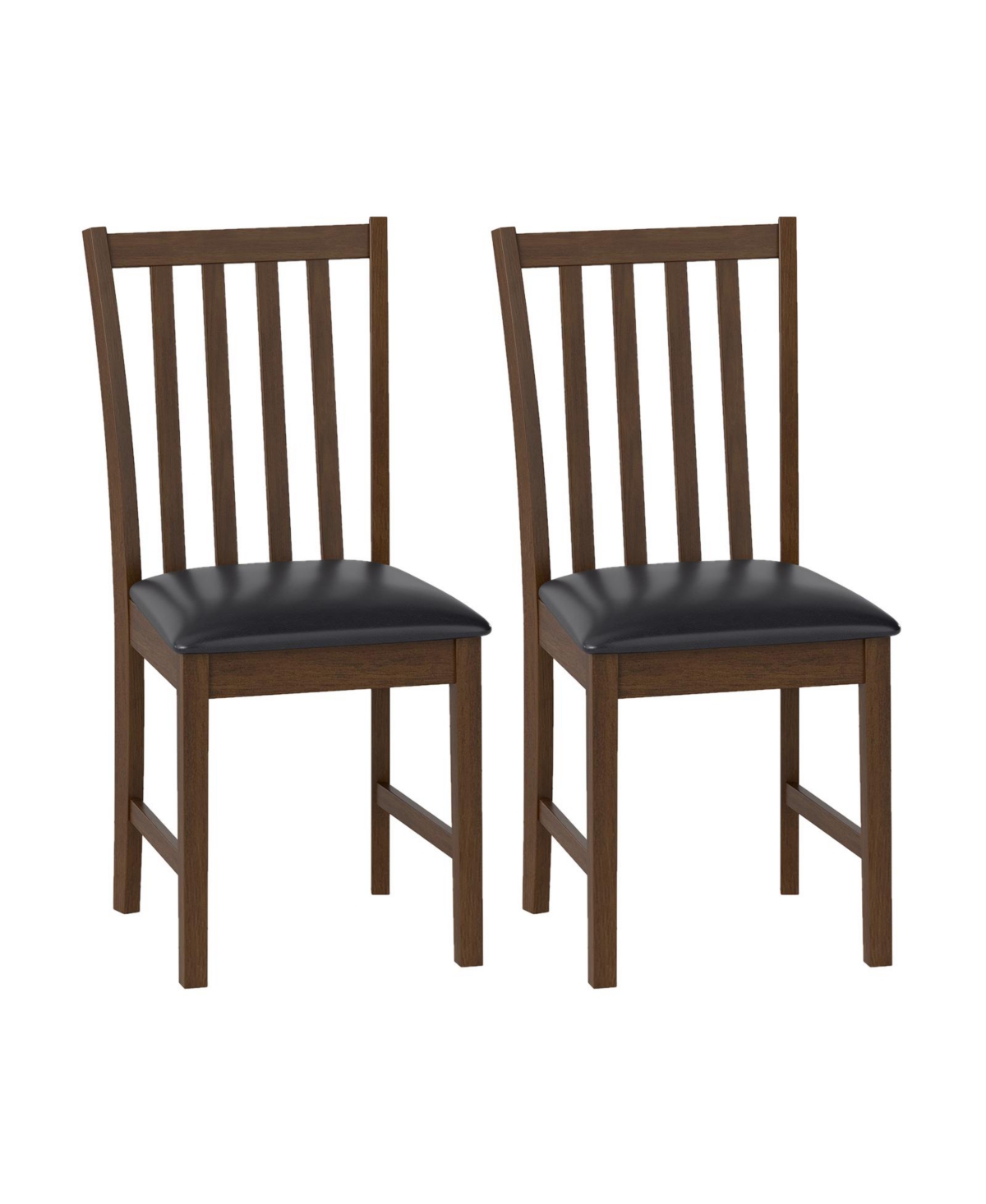 Click here for Slickblue Set of 2 Wooden Dining Chairs with Rubbe... prices