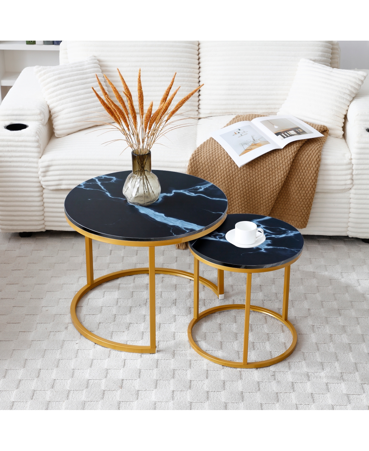 Click here for Streamdale Furniture Nesting Coffee Tables with Ma... prices