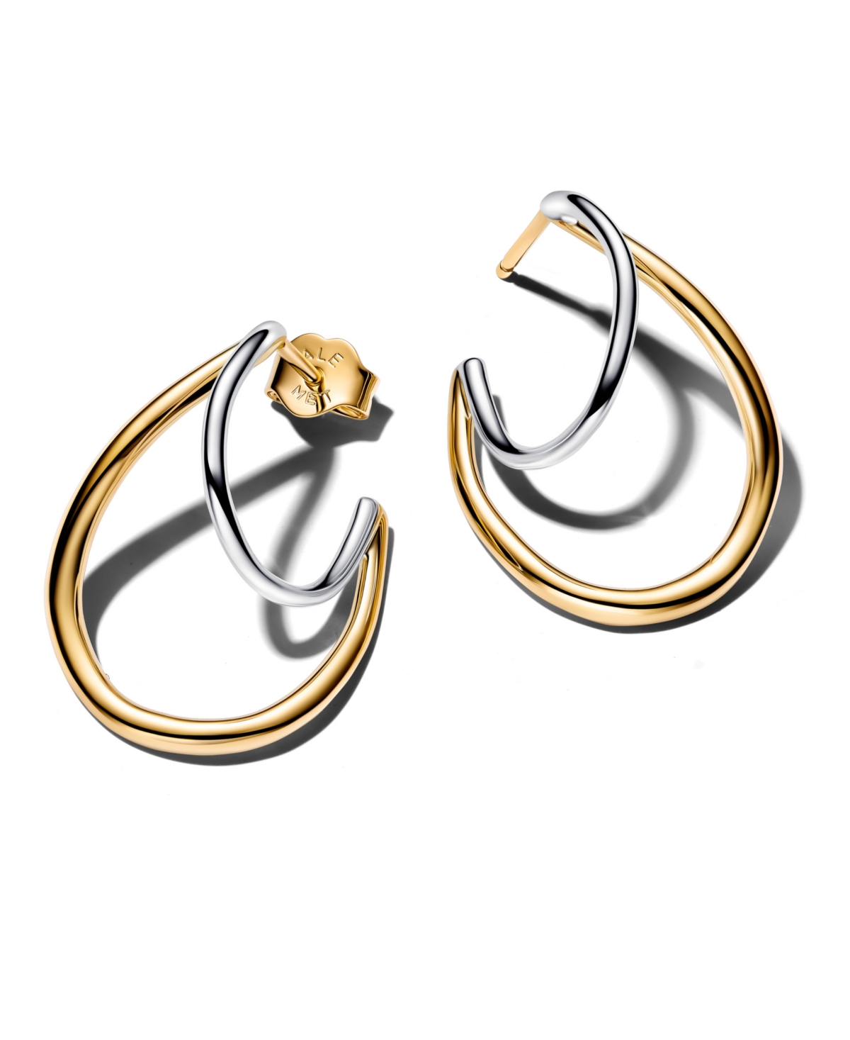 Click here for Pandora Two-Tone Double Hoop Earrings - Two-tone prices