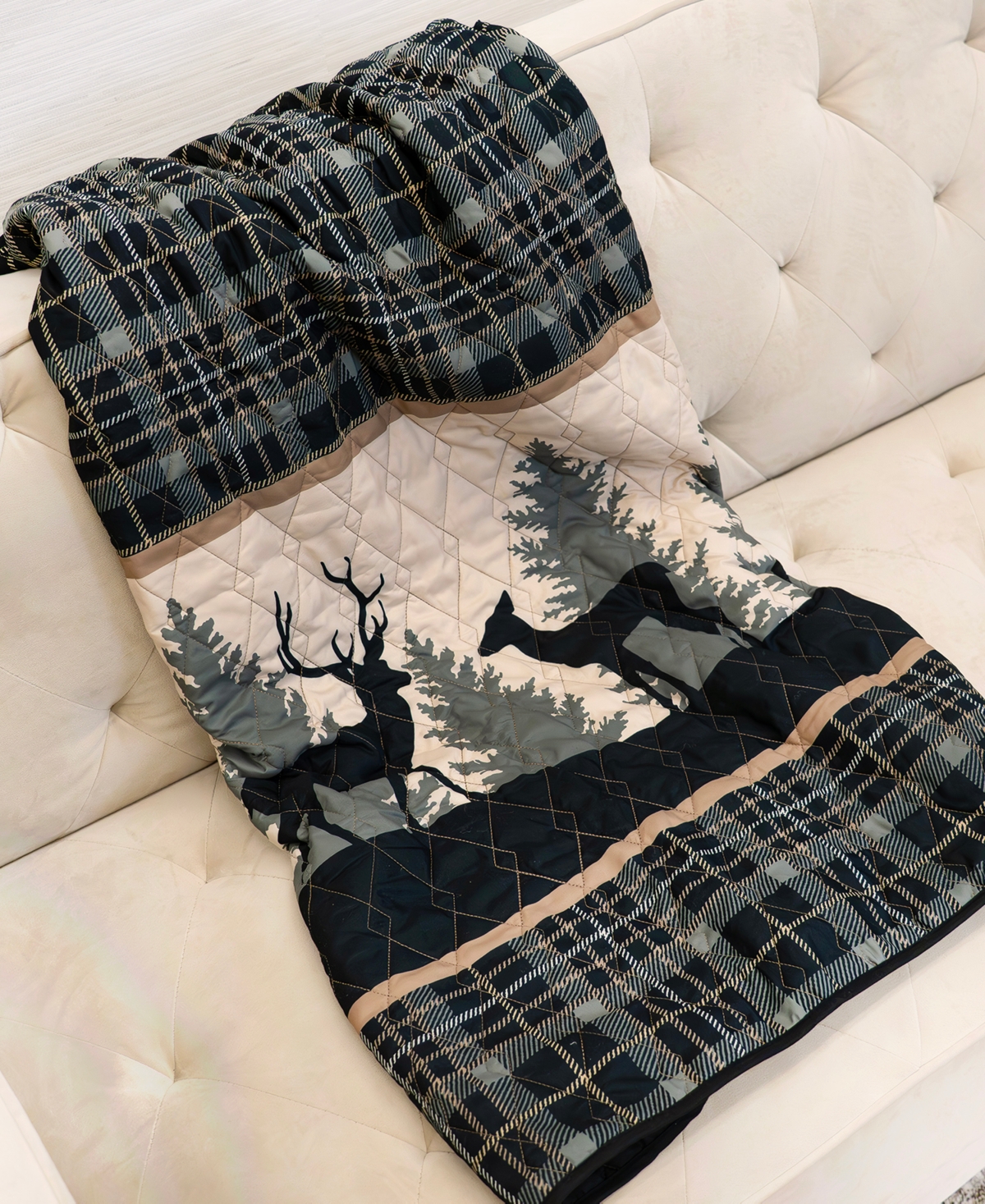 Click here for Donna Sharp Deer Walk Reversible Throw  50 x 60 -... prices