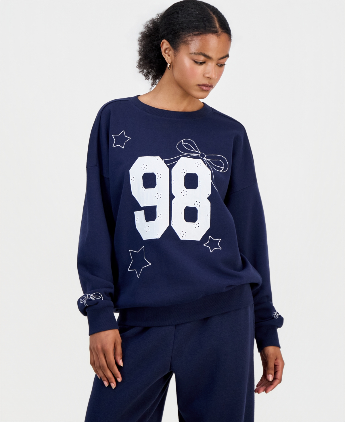 Click here for Rebel Veil Juniors Varsity Applique Crewneck Sweat... prices