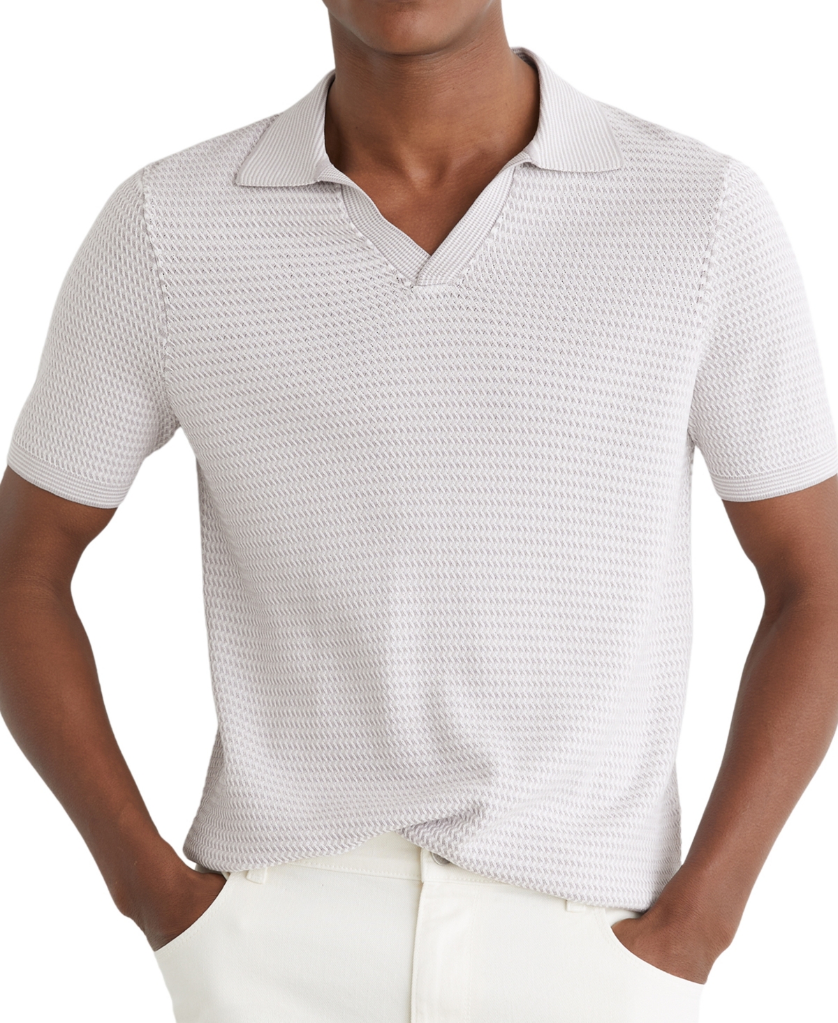 Click here for Reiss Mens Reury Open Collar Textured Polo Shirt -... prices