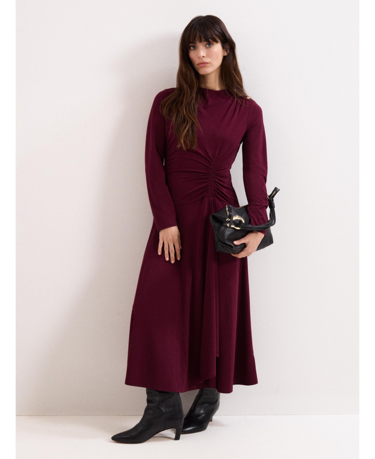 Click here for Phase Eight Womens Eugenia Jersey Dress - Burgundy prices