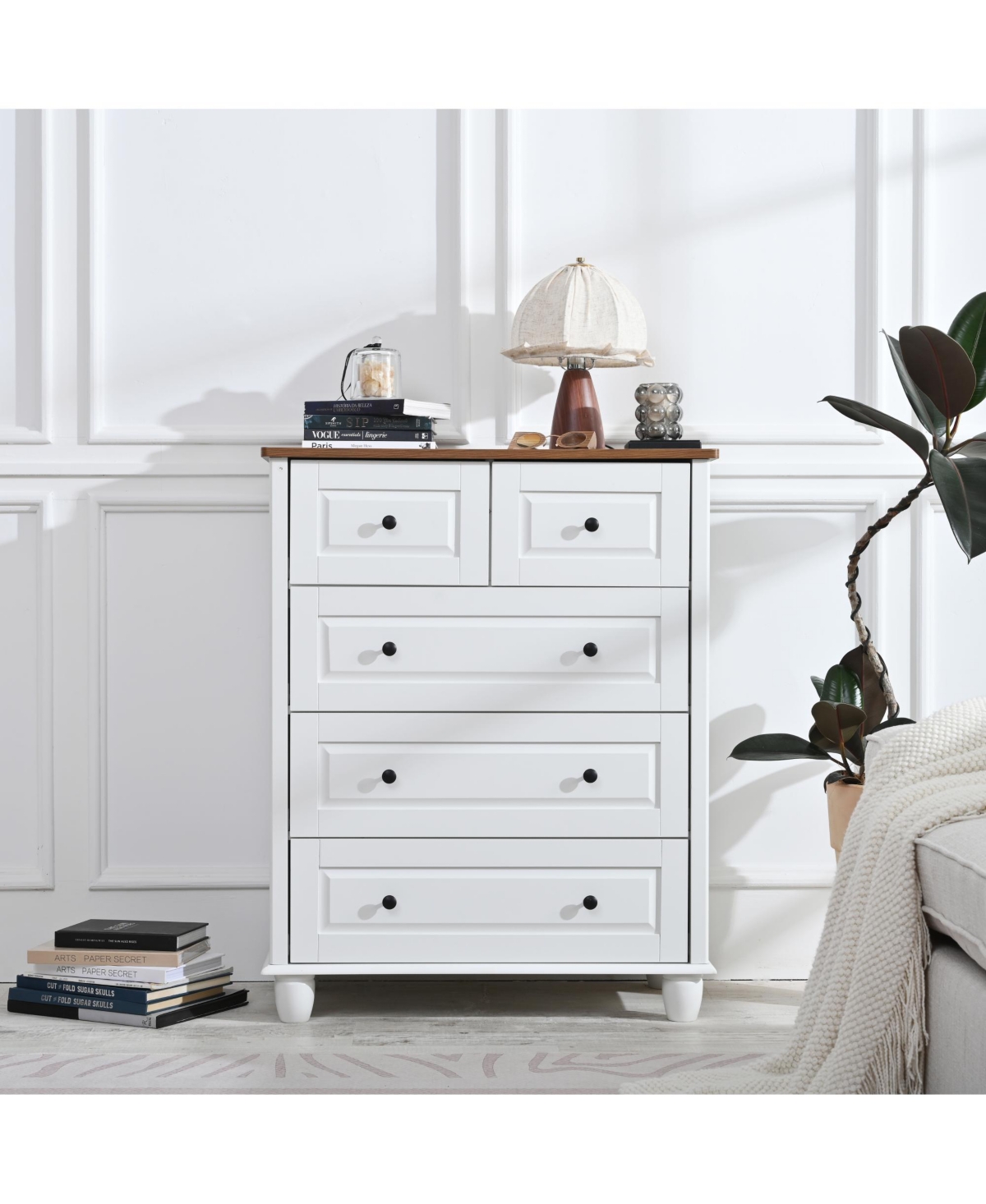 Click here for Rainsken 5 Drawer Dresser for Bedroom  Tall Chest... prices