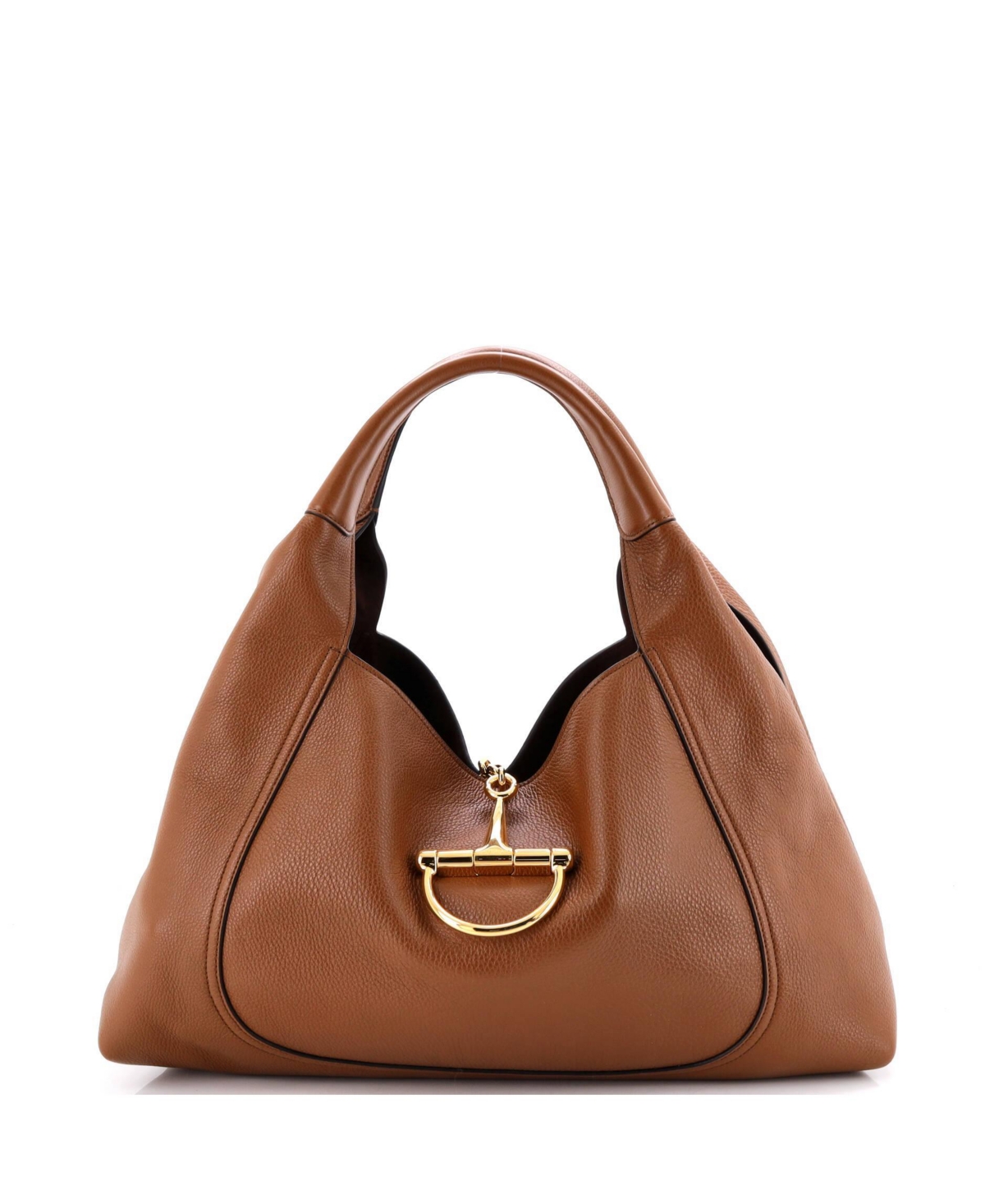 Click here for Pre-Owned Gucci Maxi Softbit Hobo Leather - Brown prices