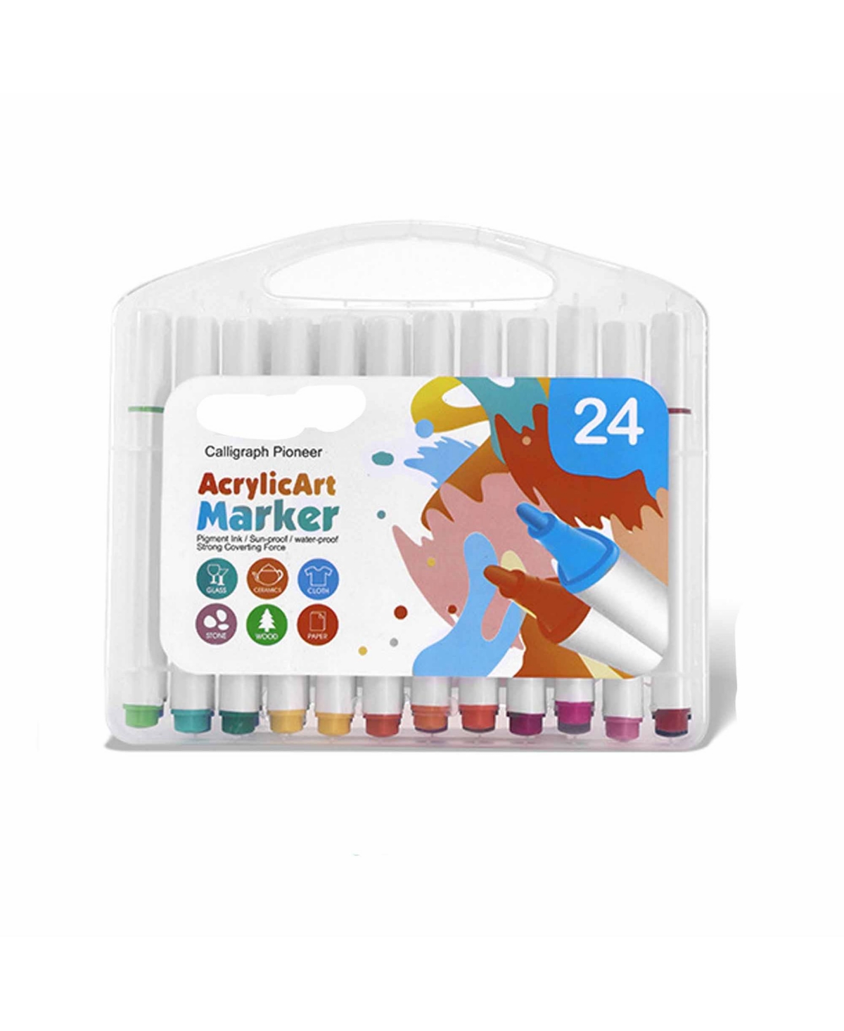 Click here for Htutwoo 24 Colors Acrylic Paint Markers Set  Brigh... prices