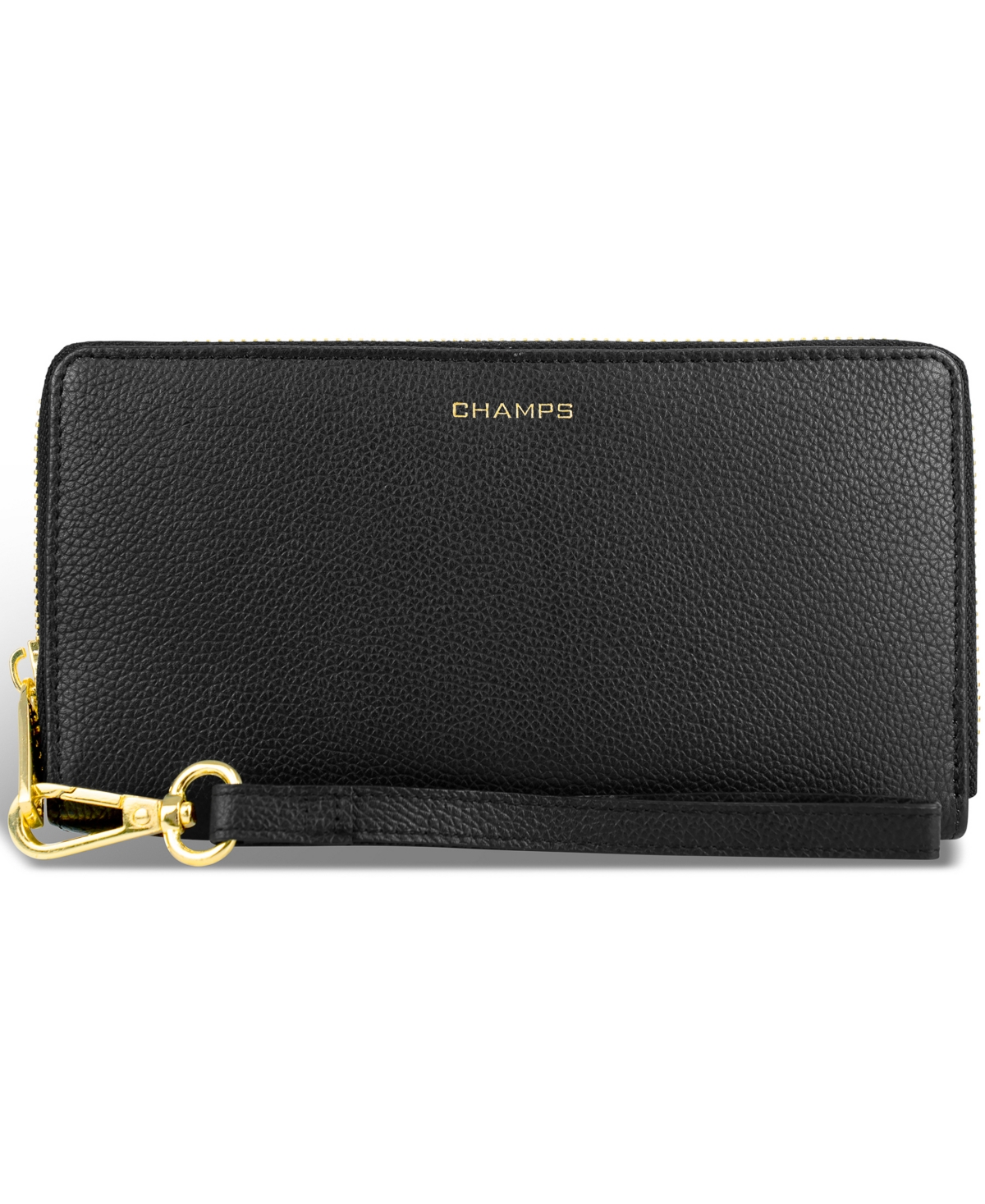 Click here for Champs Leather Travel Zip-Clutch wallet - Black prices