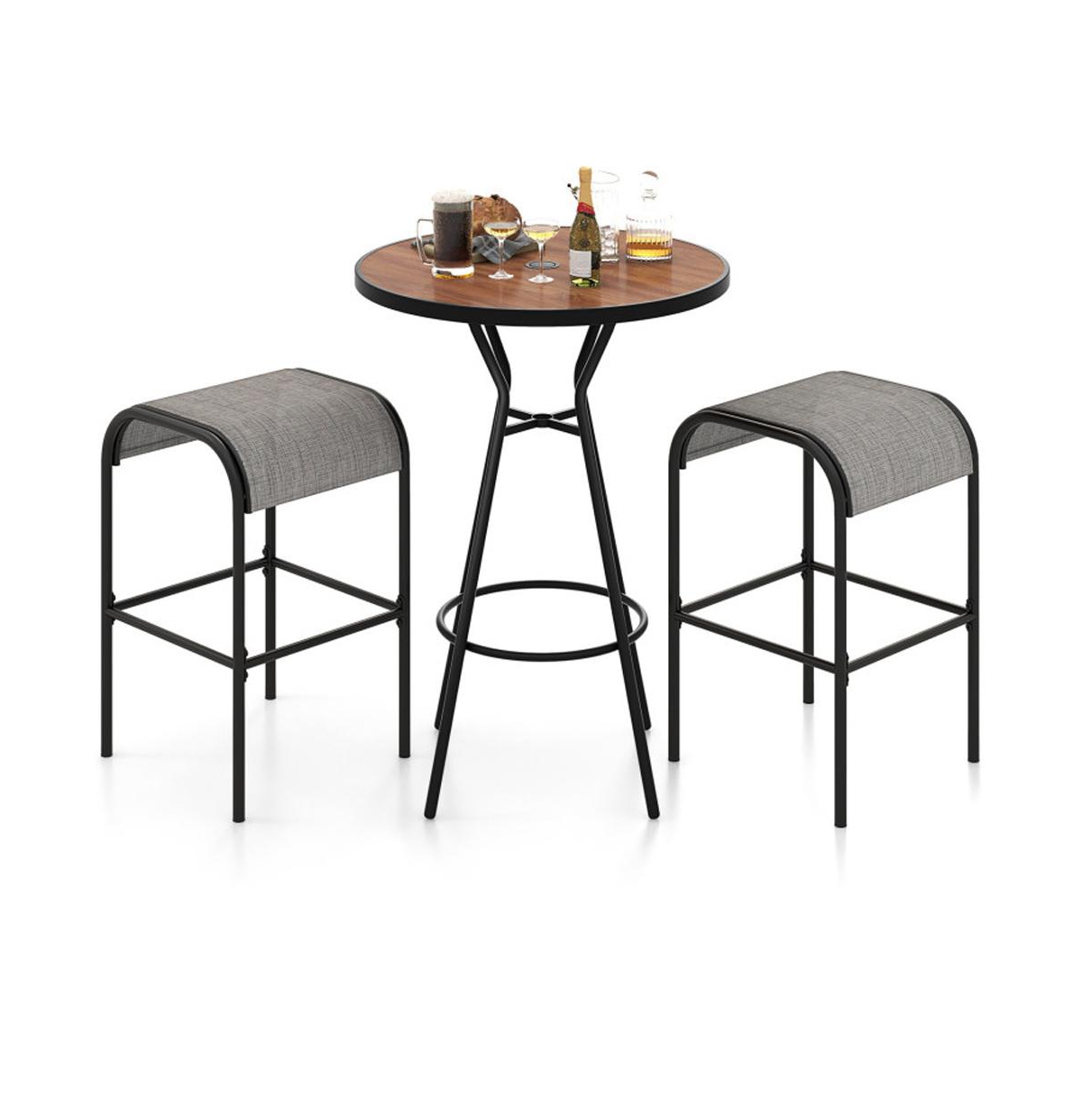 Click here for Boyel Living 3 Pieces Outdoor Round Bar Table Set... prices