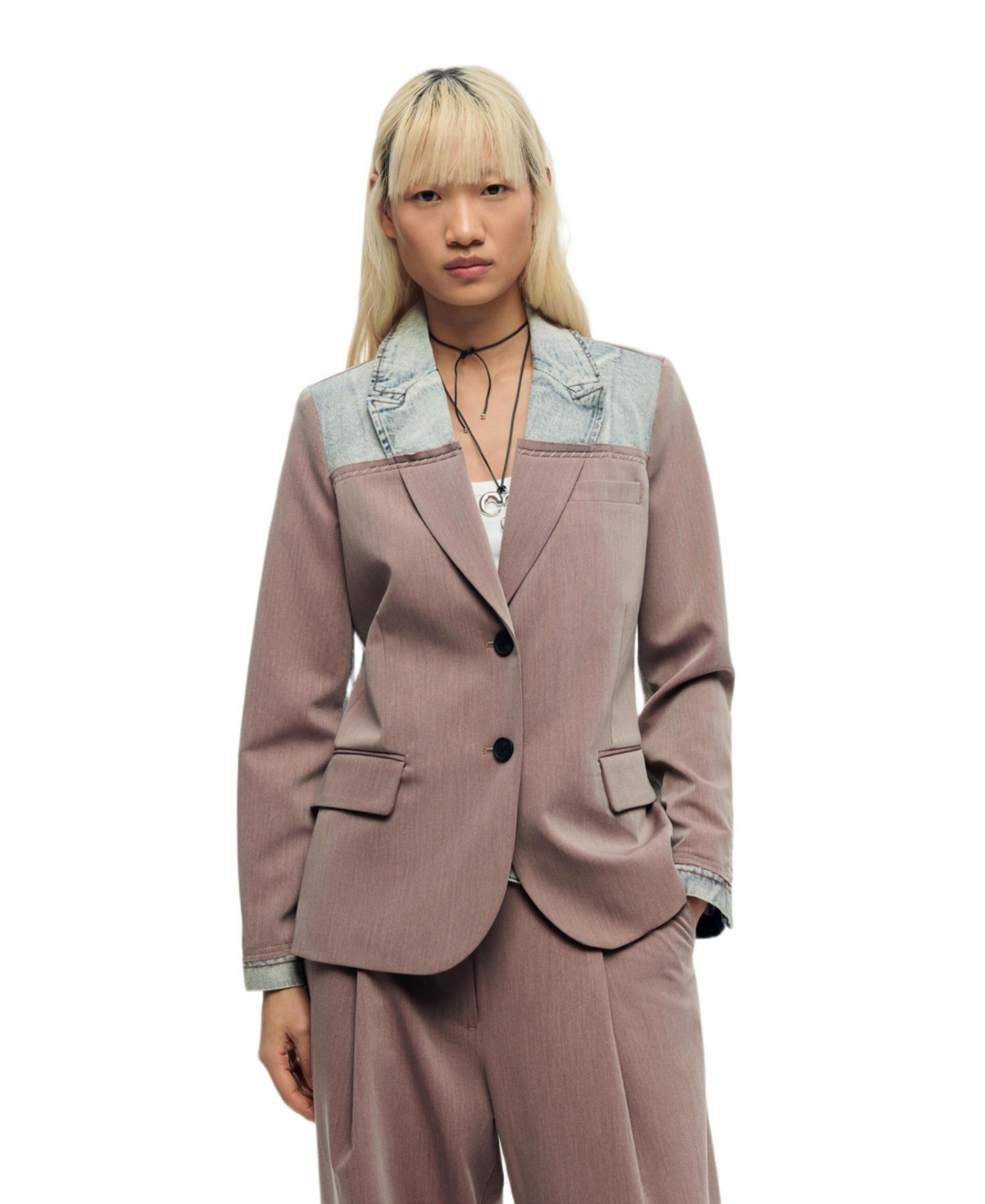 Click here for Desigual Womens blazer coat - Pink prices