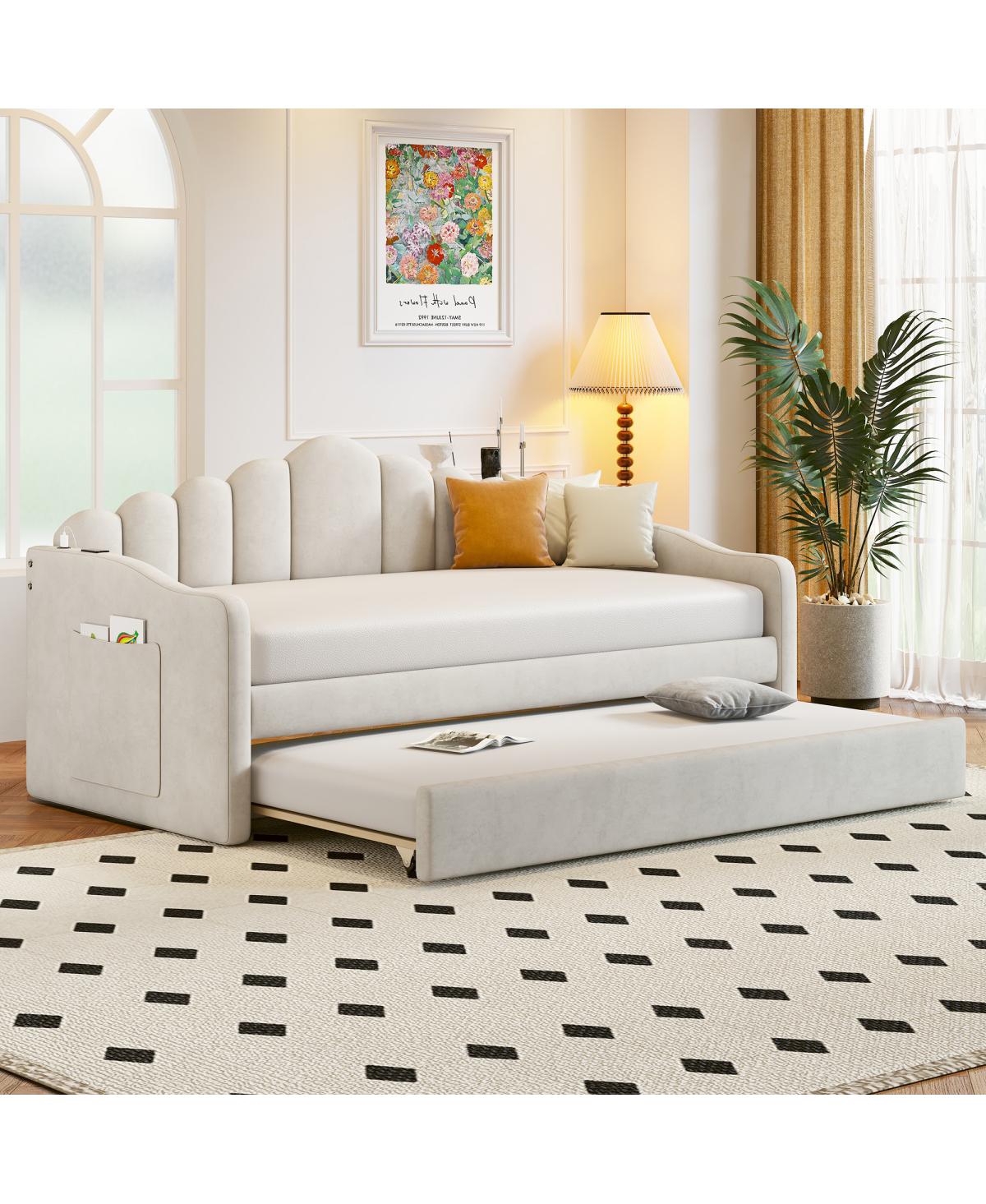 Click here for Streamdale Furniture Daybed With Trundle and Usb P... prices