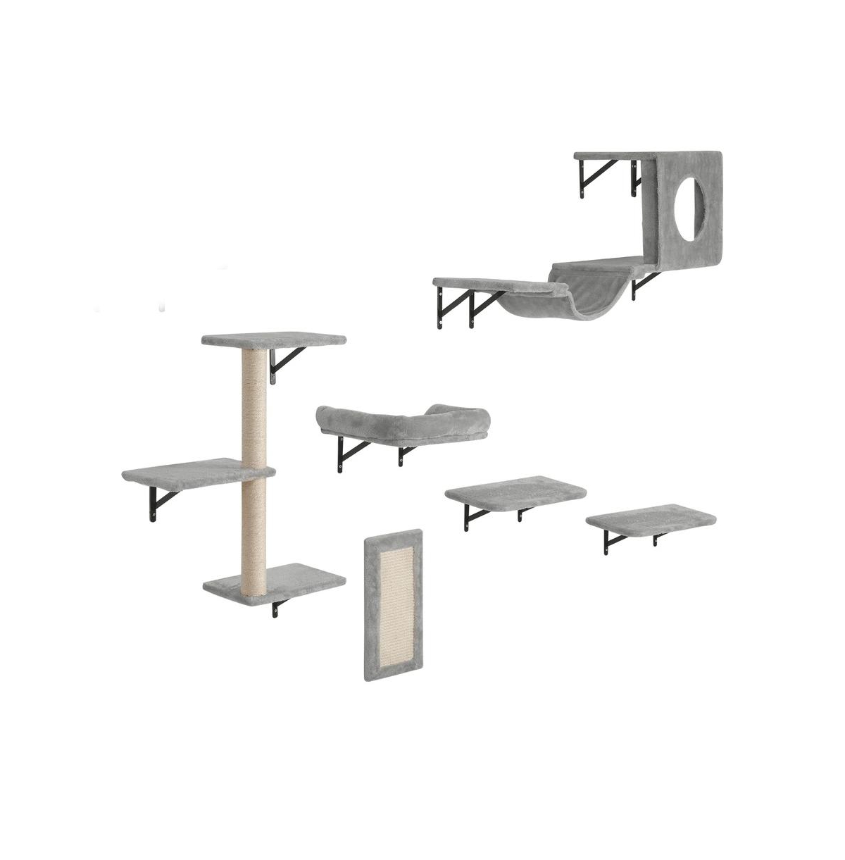 Click here for Ruie 6 Pack Wall Mounted Cat Shelves Set with Jump... prices
