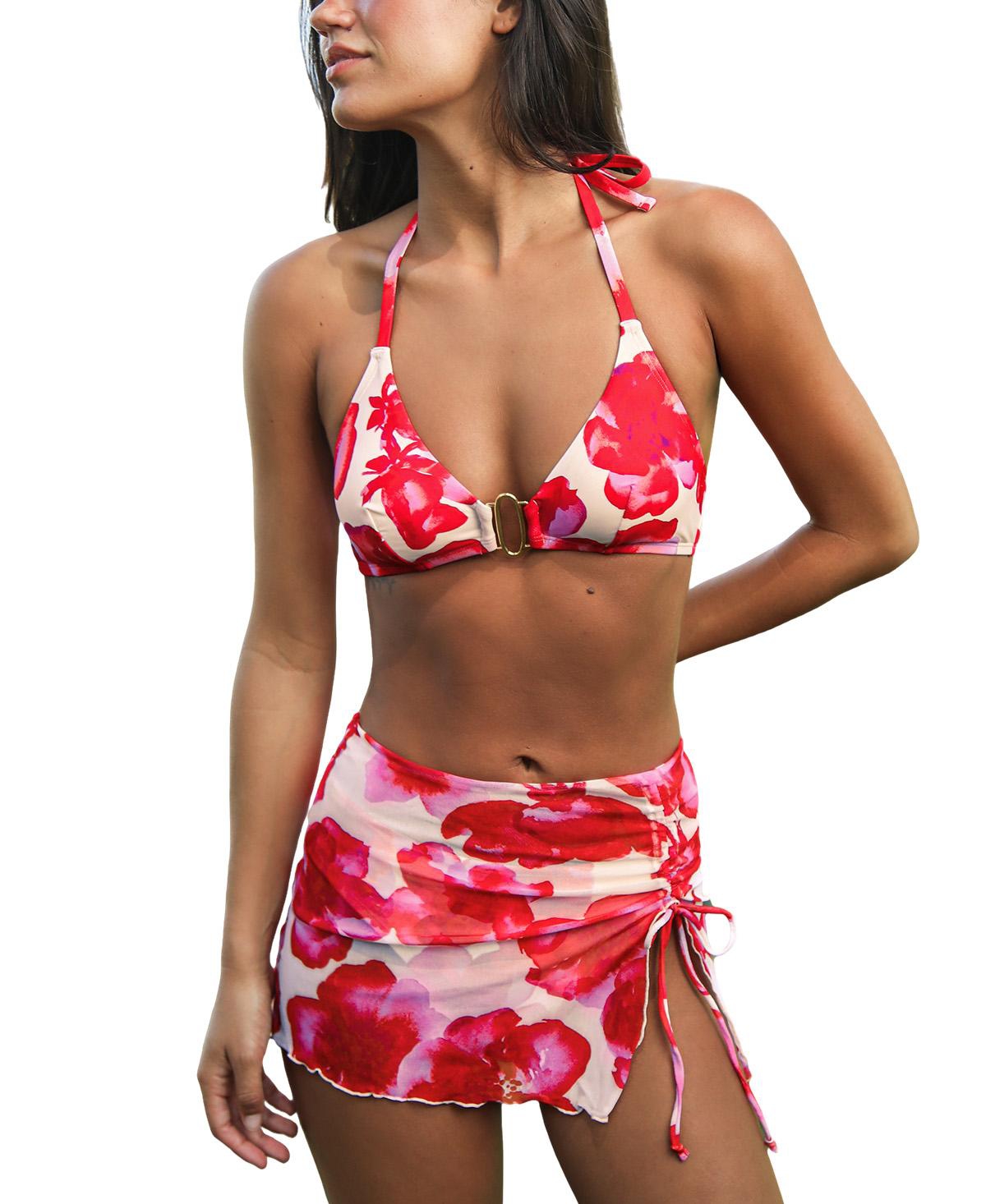 Click here for Cupshe Womens Floral Halter Bikini Set with Sarong... prices