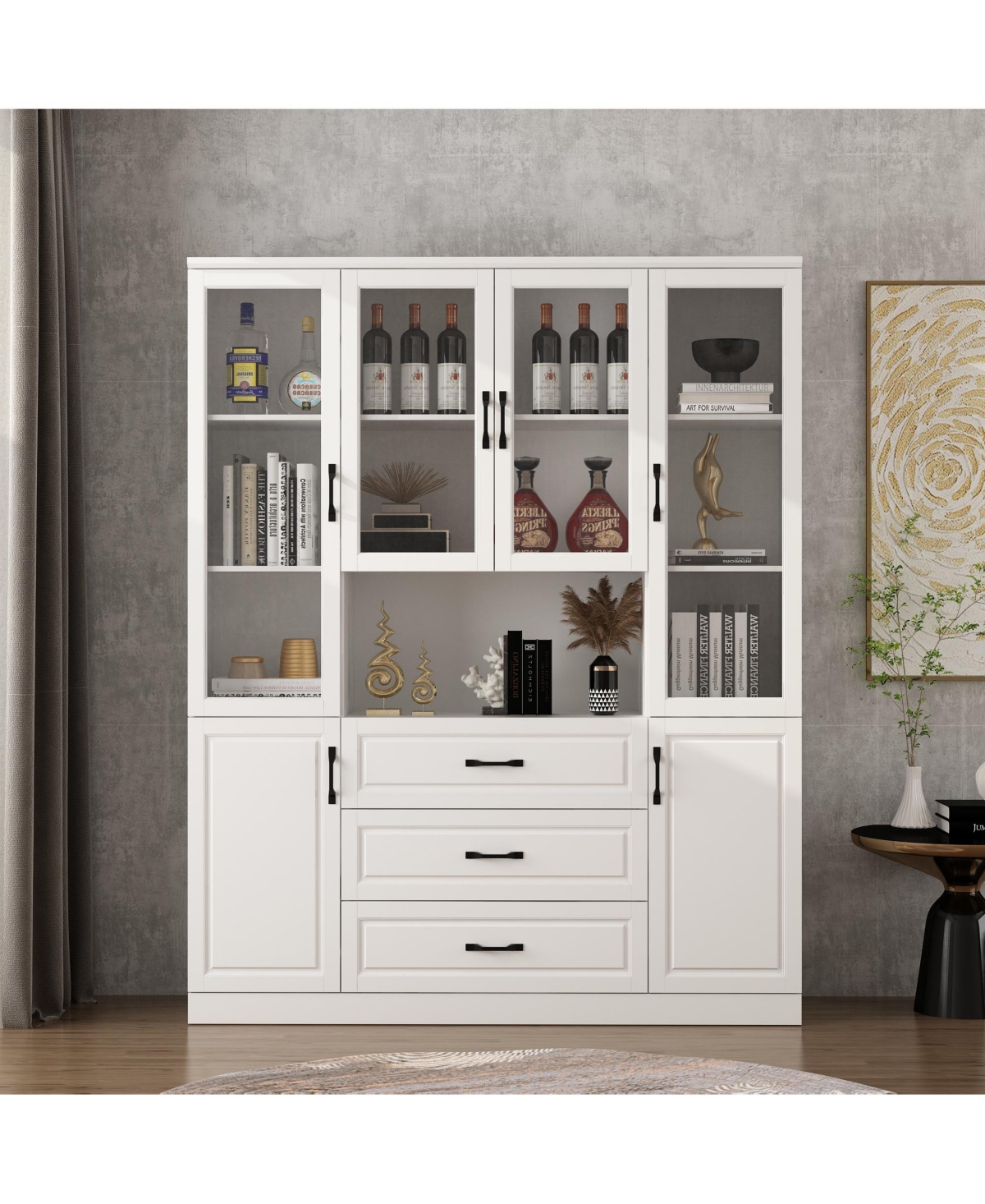 Click here for Famapy Kitchen Storage Cabinet with Glass Doors  K... prices