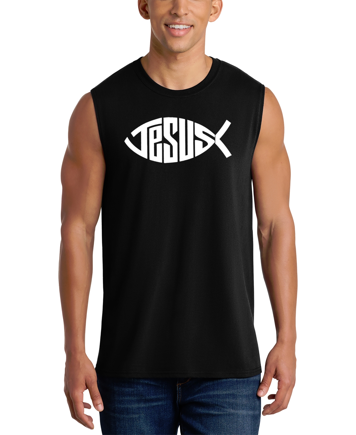 Click here for La Pop Art Mens Jesus Fish Typography Symbol Desig... prices