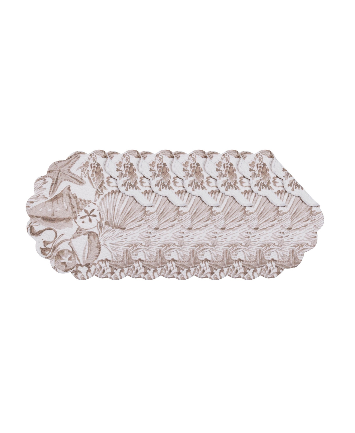 Click here for C&F Home Barley Coast Shells Quilted Round 100 Cot... prices