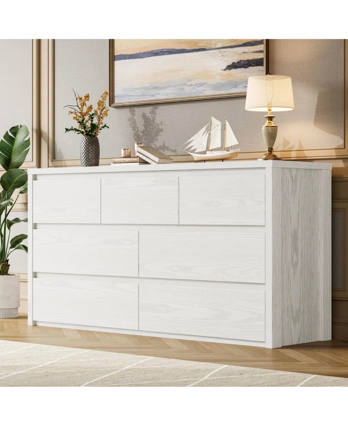Click here for homfan Modern 7 Drawer Dresser for Bedroom - Wide... prices