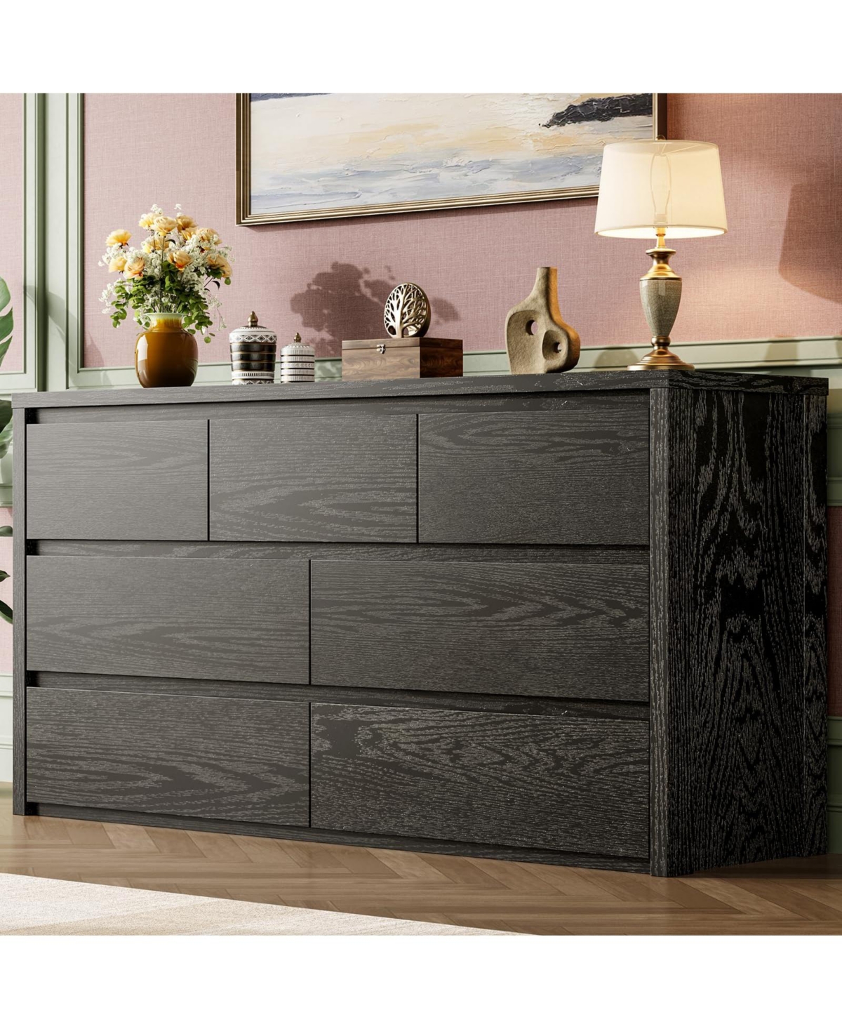 Click here for homfan Modern 7 Drawer Dresser for Bedroom - Wide... prices